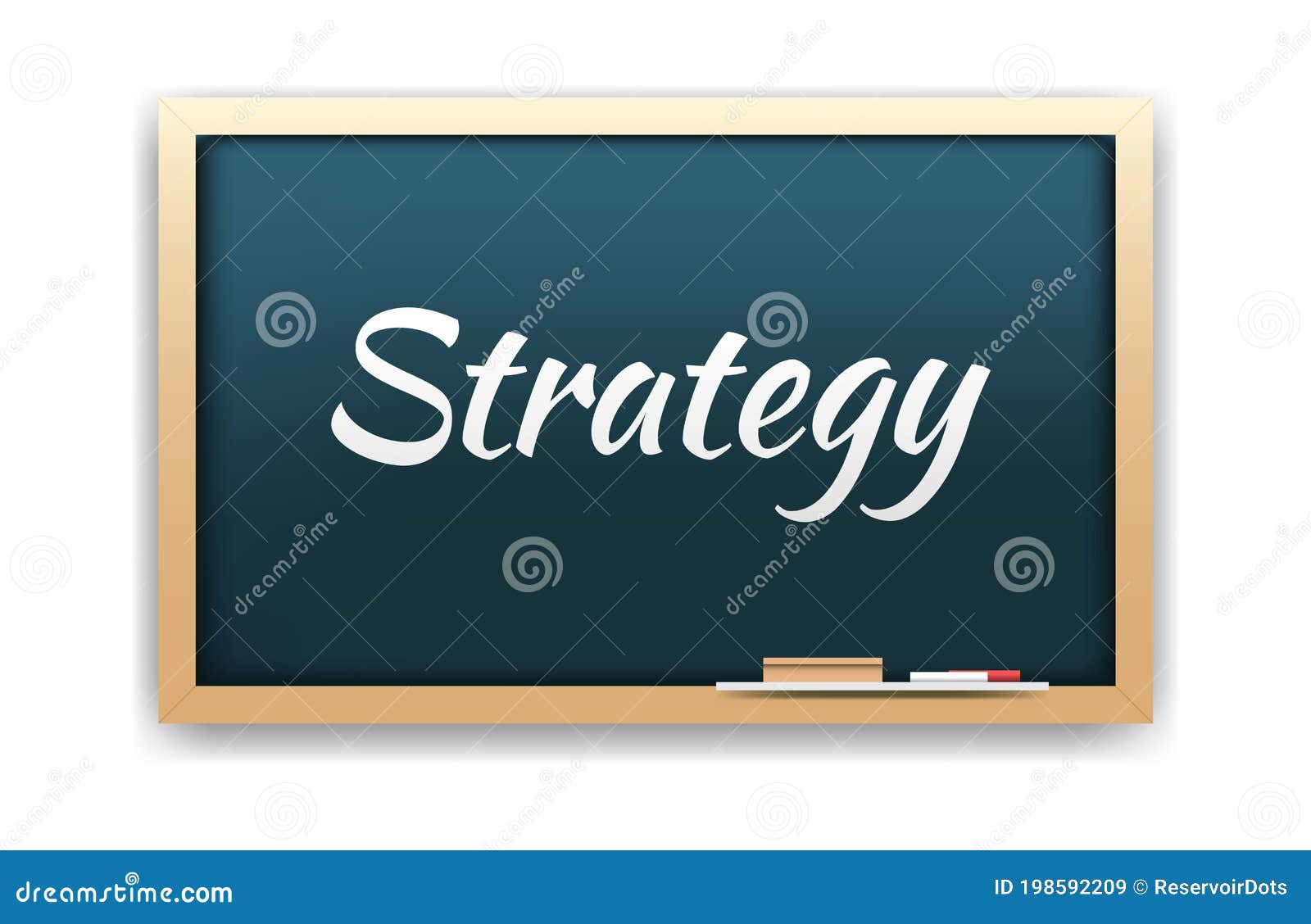 Strategy Word Chalkboard stock vector. Illustration of leadership ...