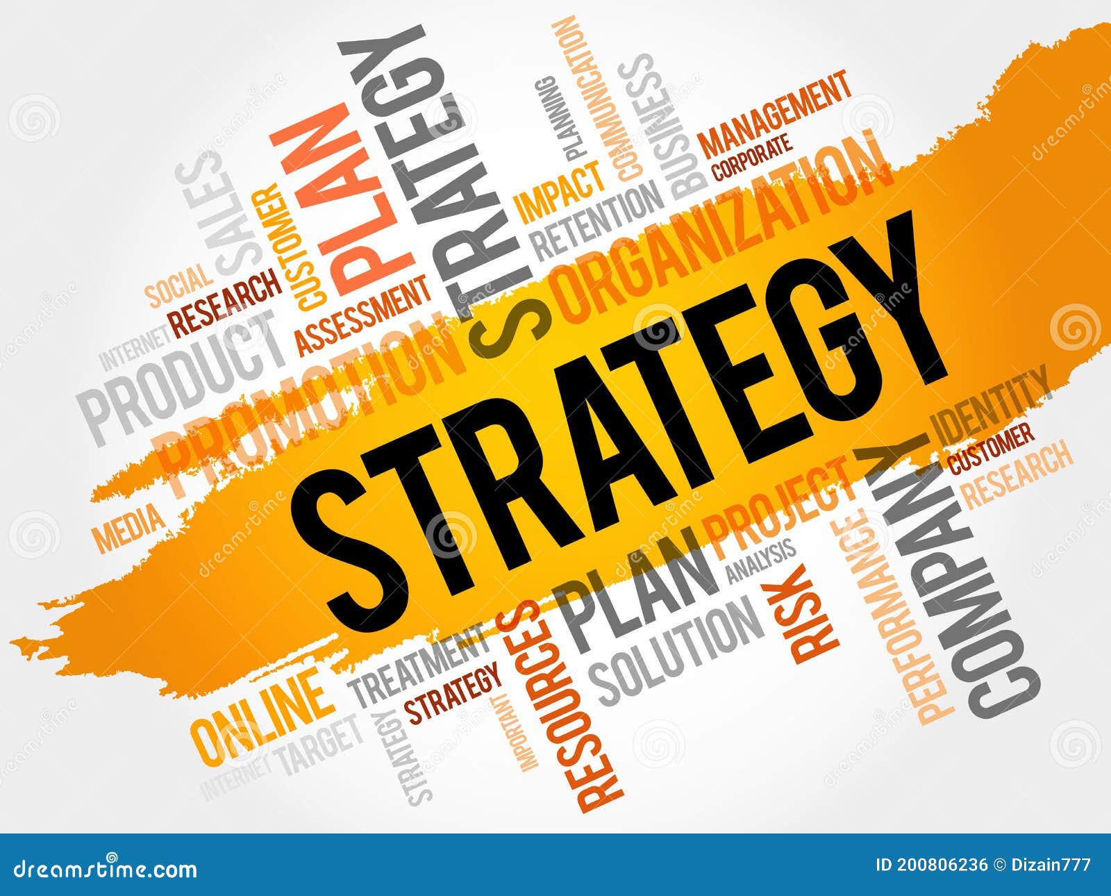 STRATEGY word cloud stock illustration. Illustration of conceptual ...