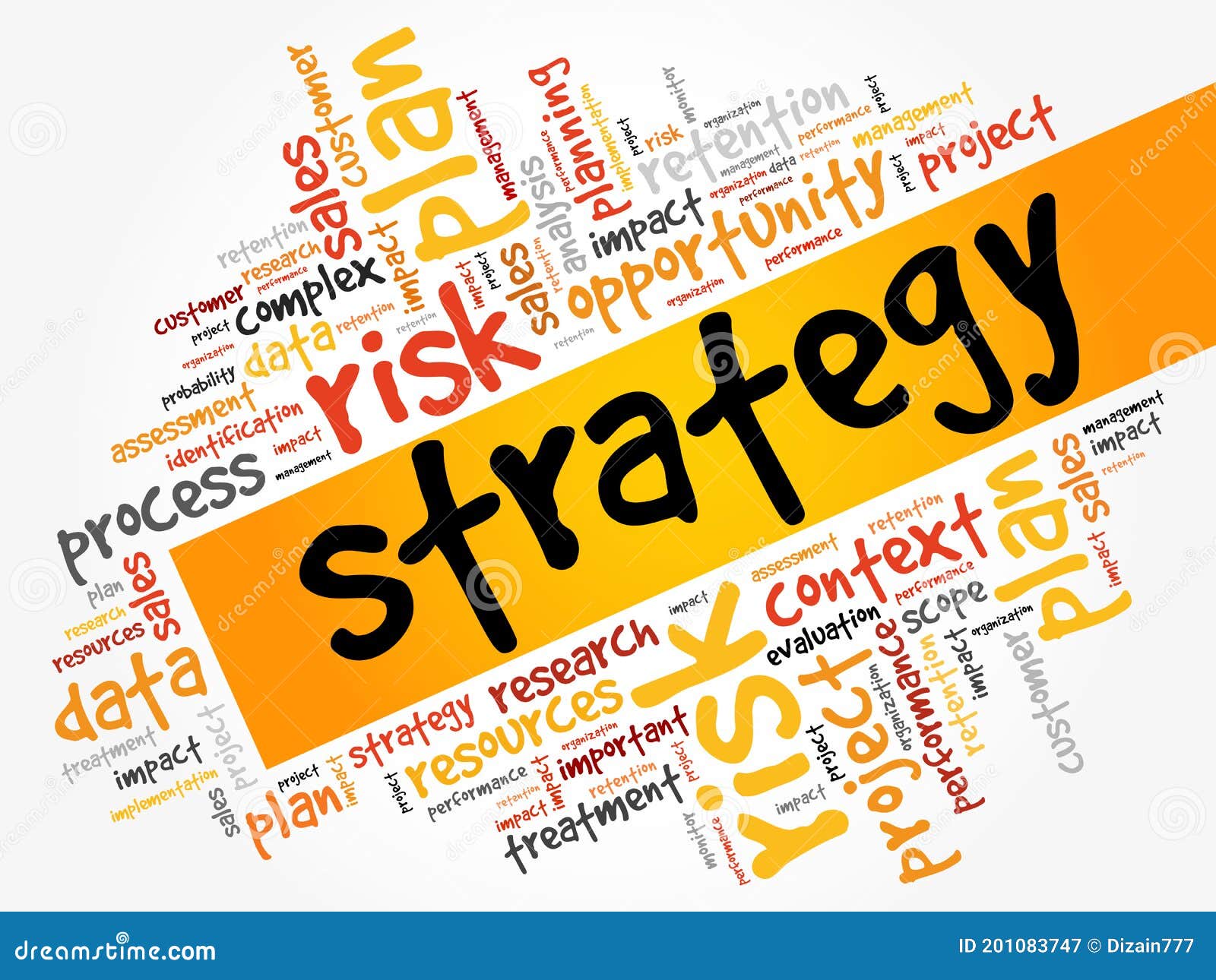 Strategy word cloud stock illustration. Illustration of leadership ...