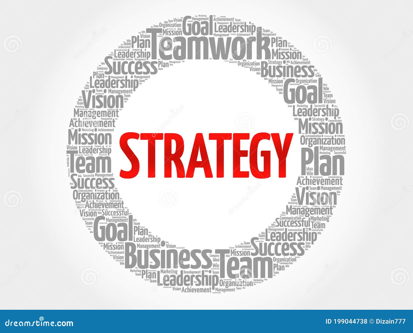 Strategy Word Cloud Collage Stock Illustration - Illustration of ...