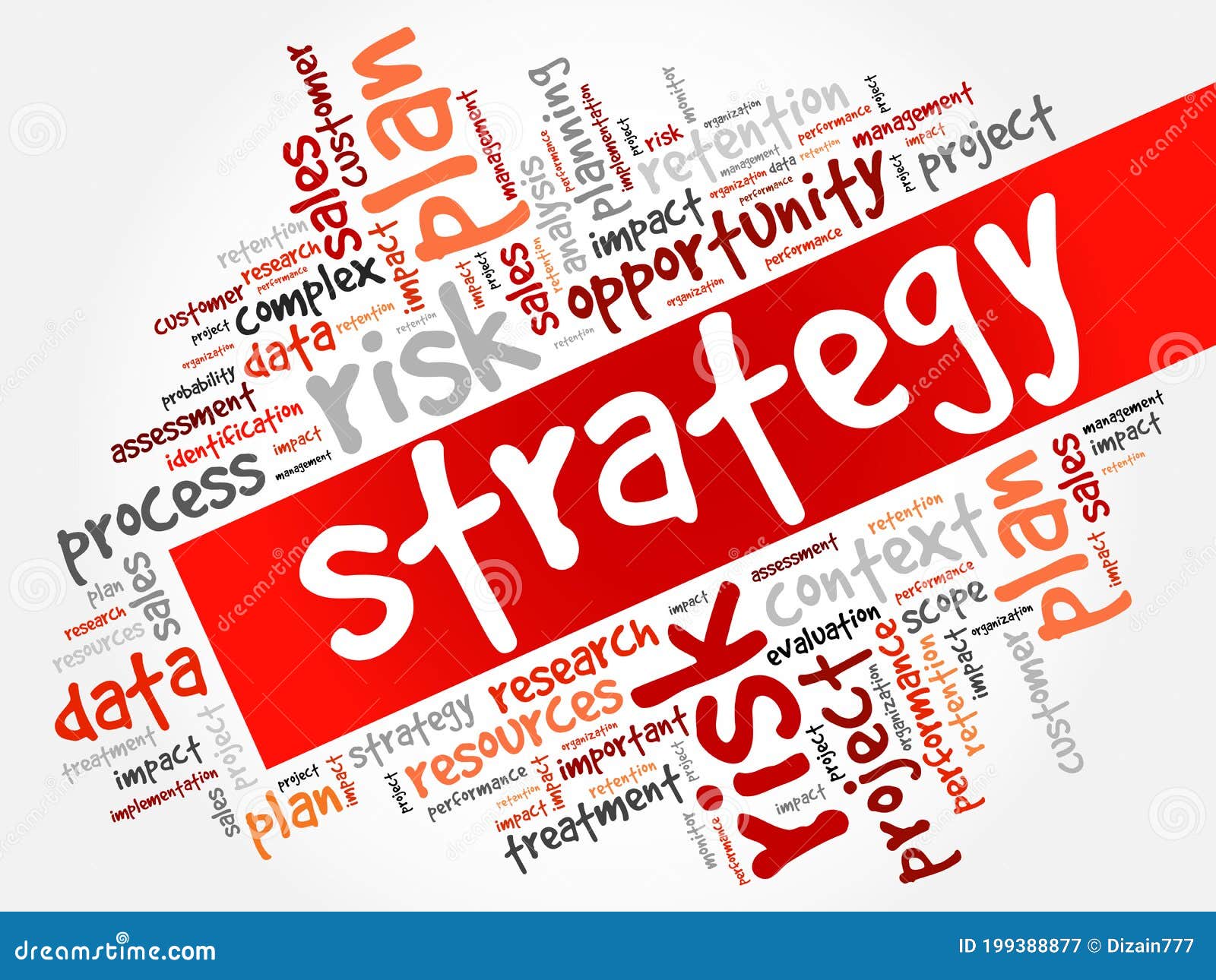 Strategy Word Cloud Collage Stock Illustration - Illustration of ...