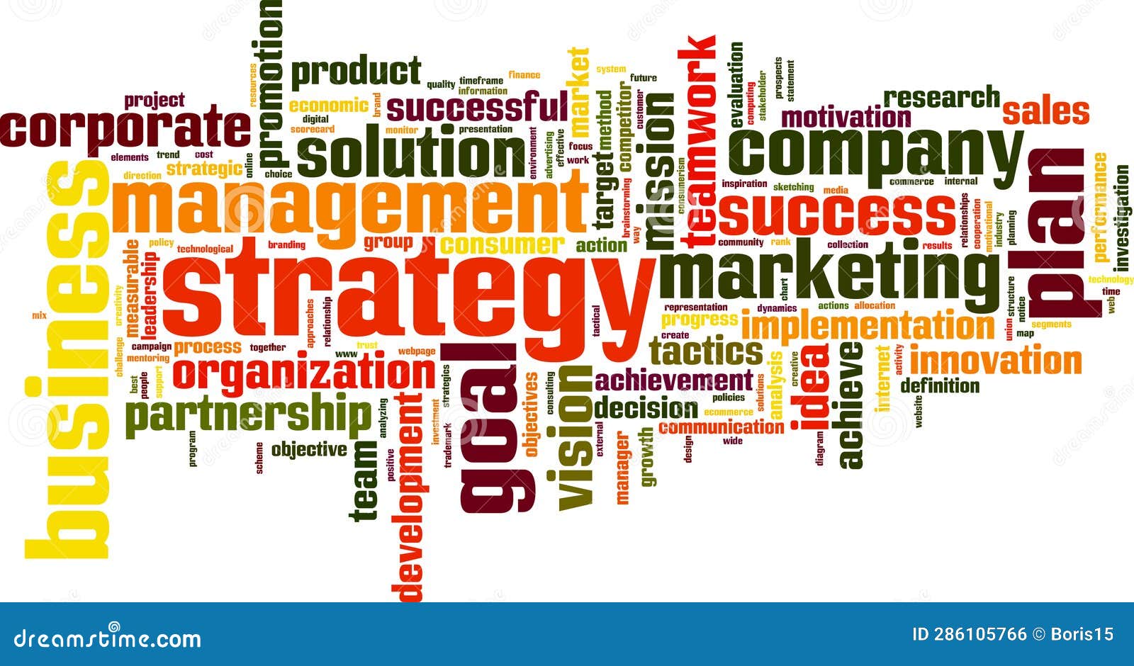 Strategy word cloud stock vector. Illustration of planning - 286105766