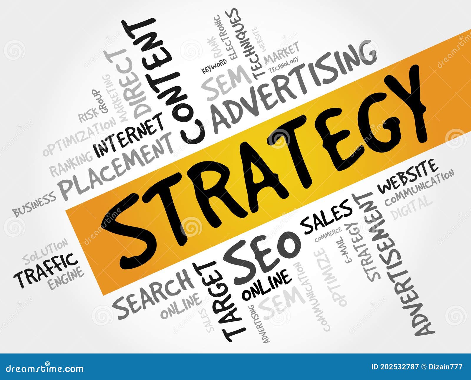 STRATEGY word cloud stock illustration. Illustration of organization ...