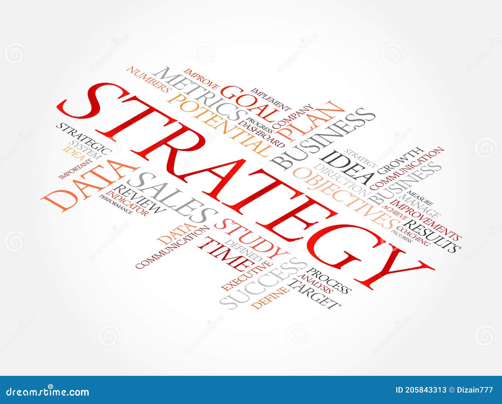 Strategy word cloud stock illustration. Illustration of strategic ...
