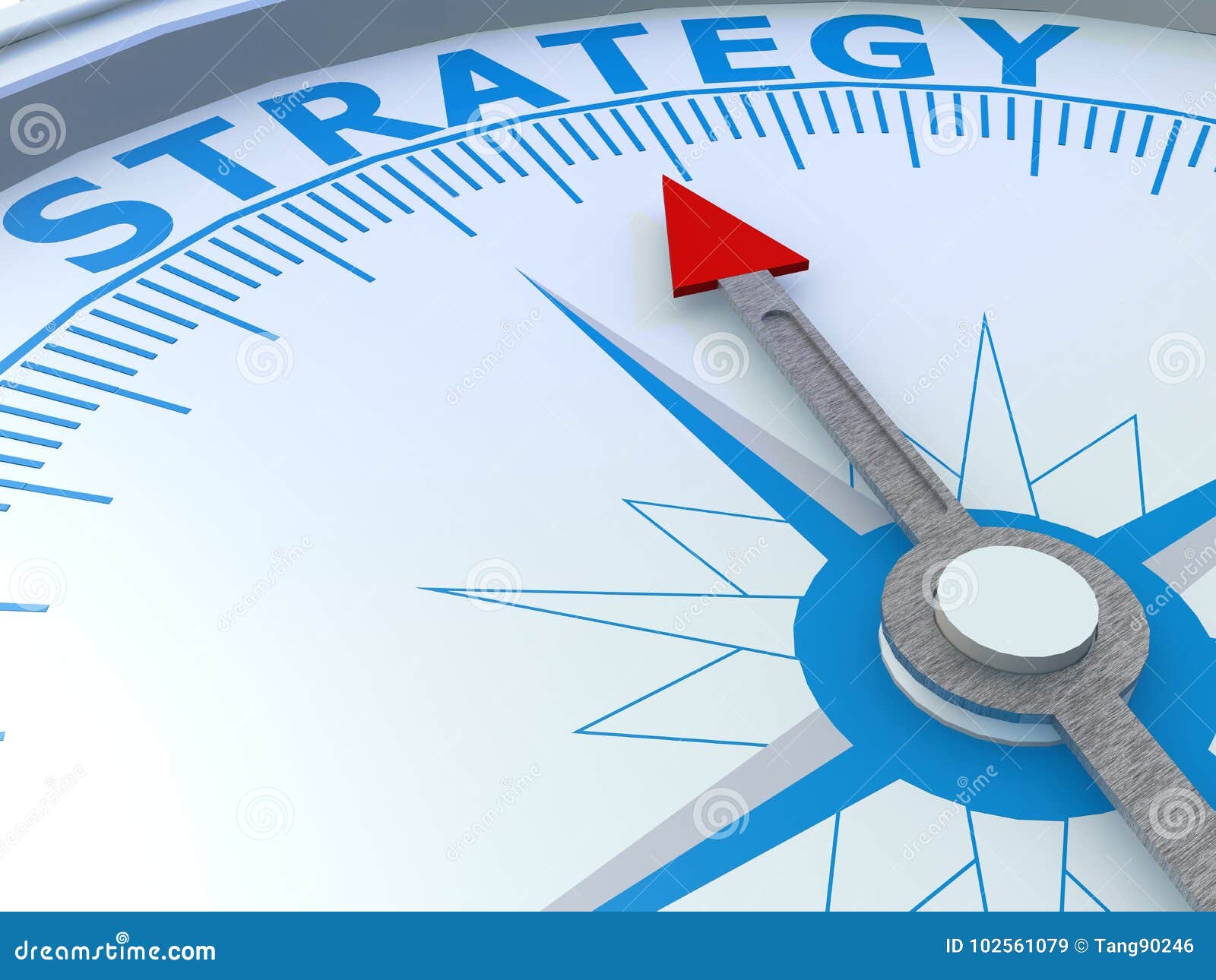 Strategy Word on Compass Isolated Stock Illustration - Illustration of ...