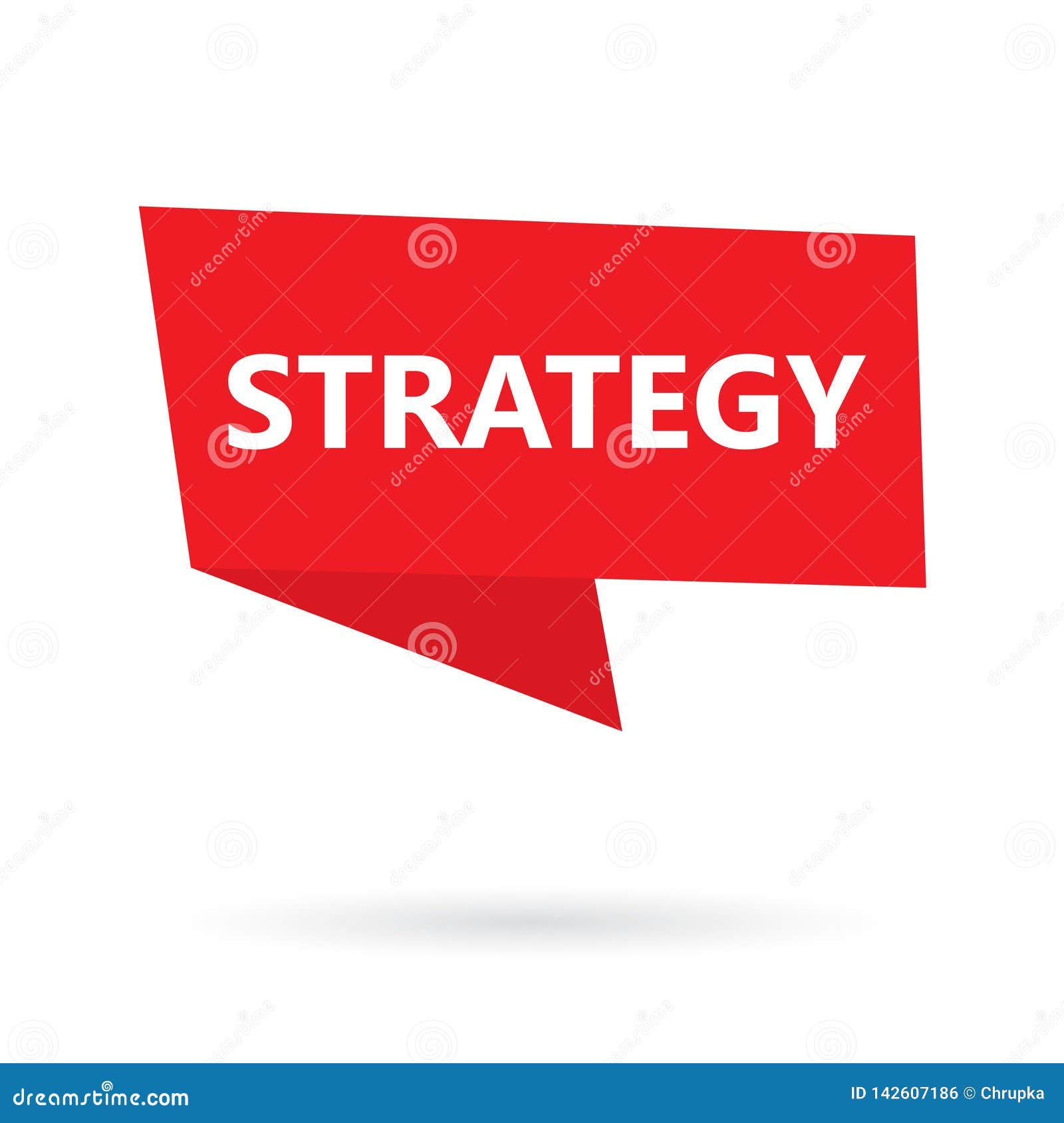 Strategy Word on a Speech Bubble Stock Vector - Illustration of speech ...