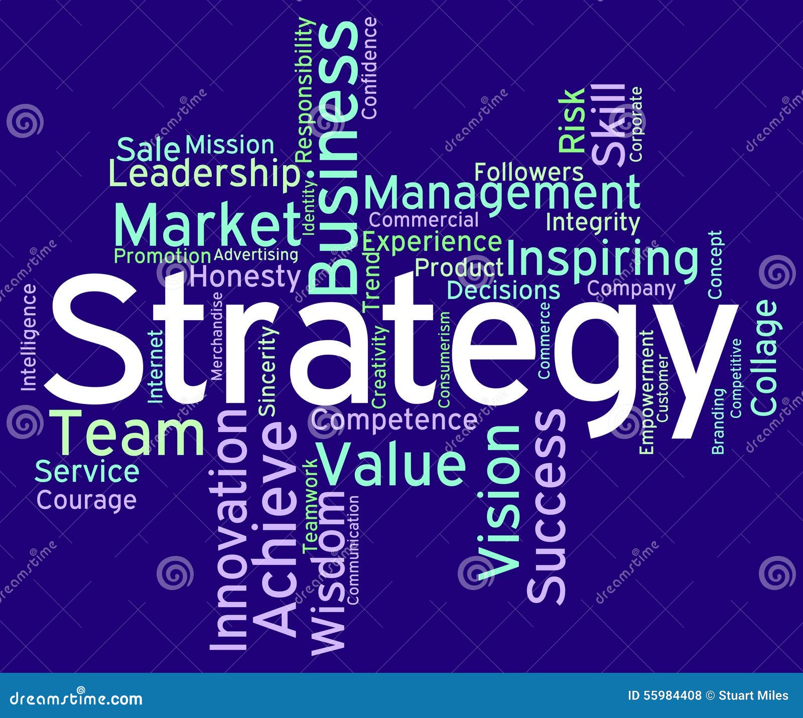 Strategy Words Shows Planning Strategic And Tactics Royalty-Free Stock ...