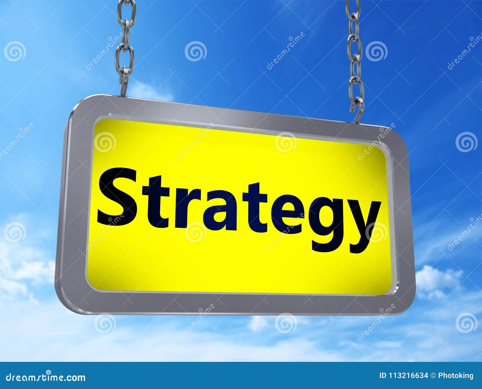 Strategy on billboard stock illustration. Illustration of management ...