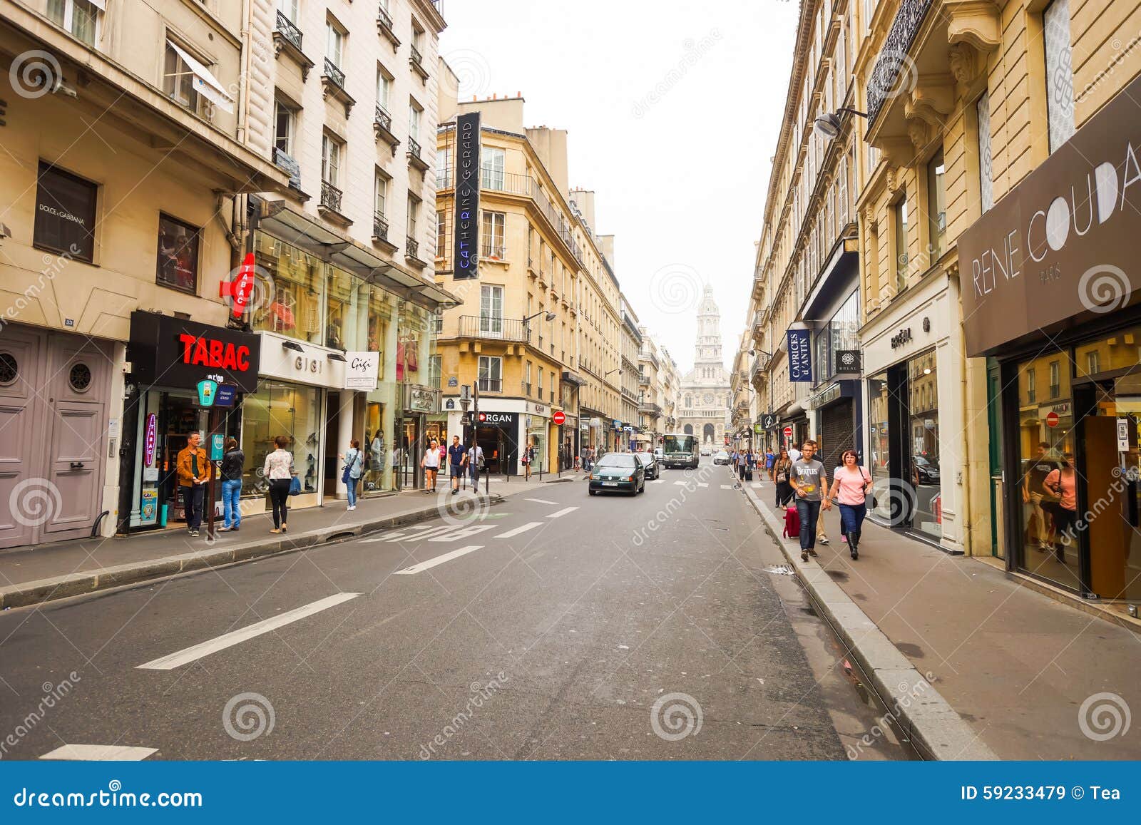 Straten van Parijs redactionele stock afbeelding. Image of mooi - 59233479