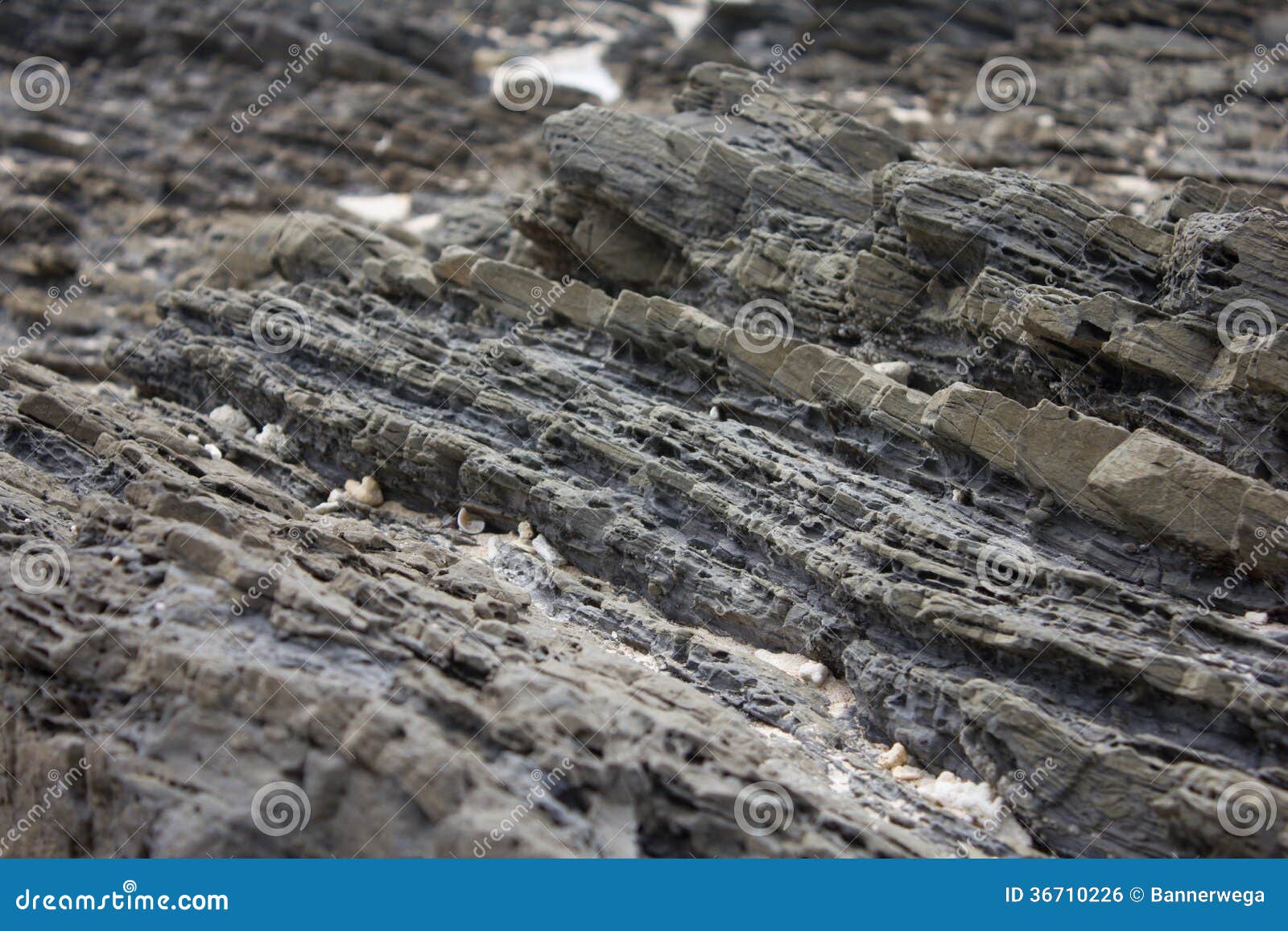 Stratified Cliff With Breaking Waves Stock Photography | CartoonDealer ...