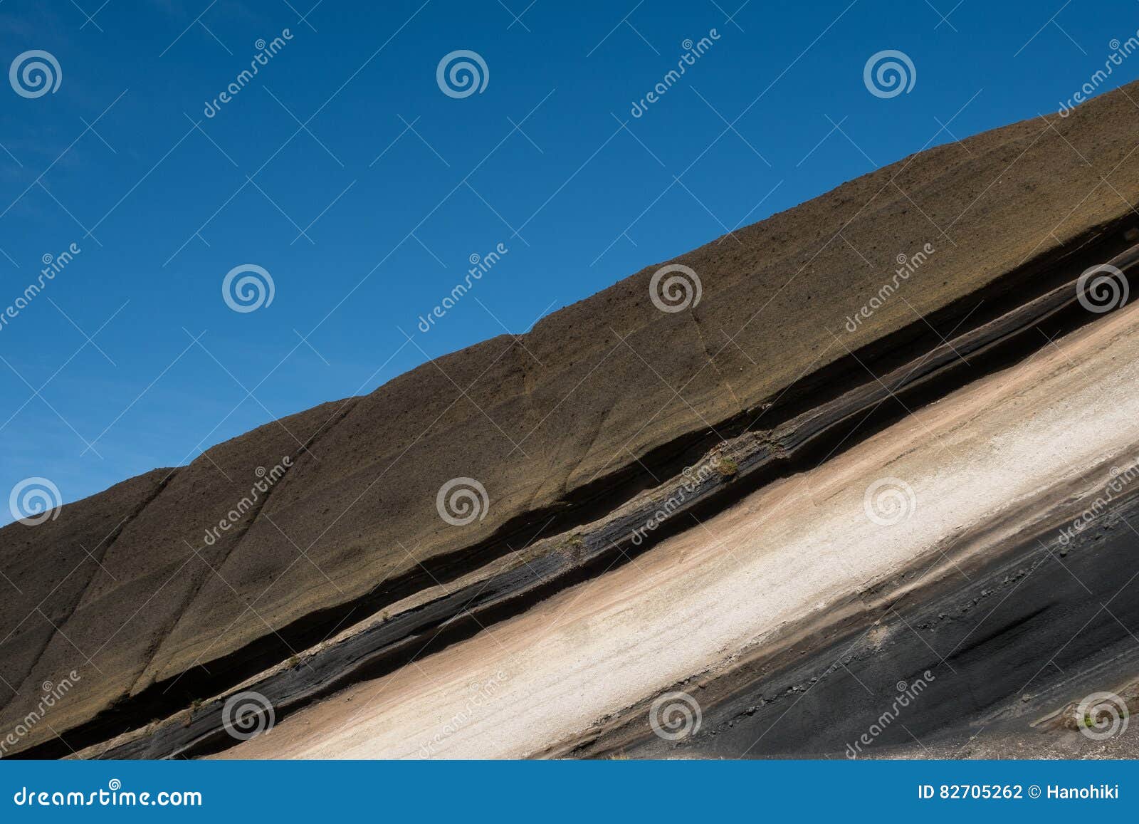 Stratified, Striped Rocks , Colored Stone Sediment Stock Photo - Image ...