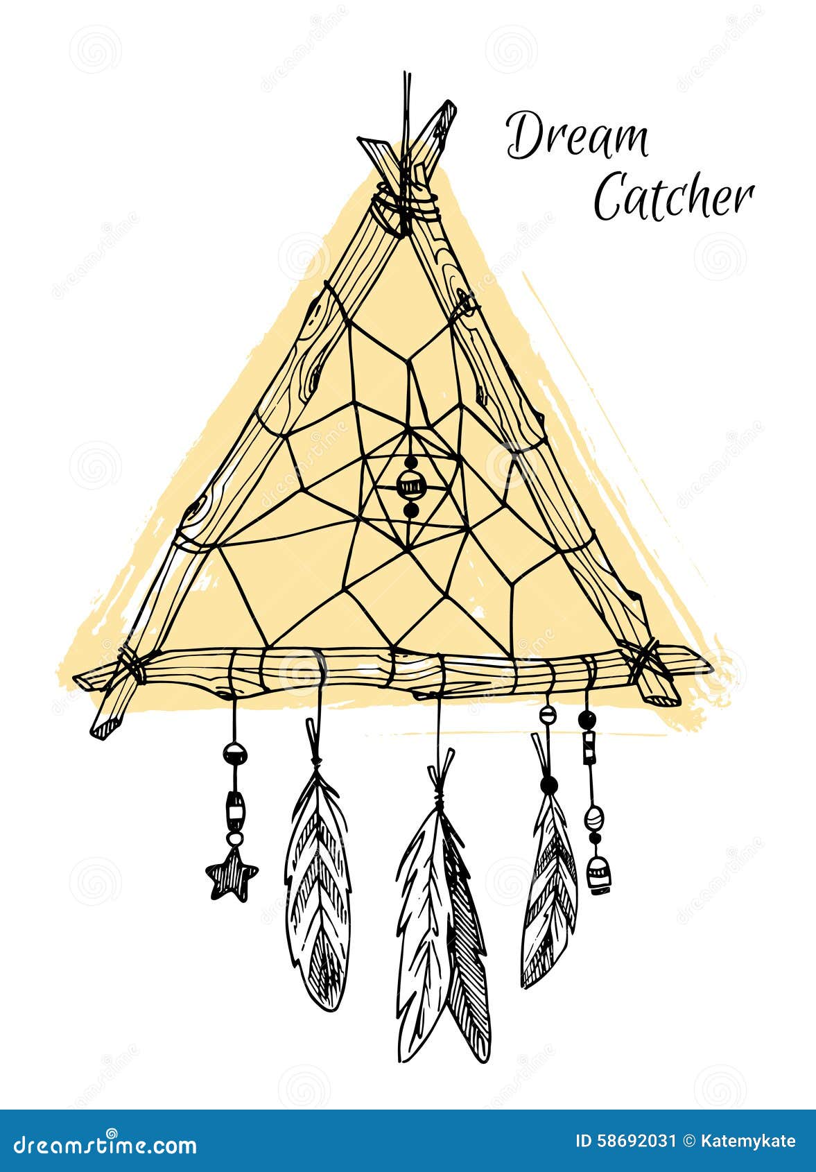 Stration - Dream Catcher. Tribal Design Element Stock Vector ...