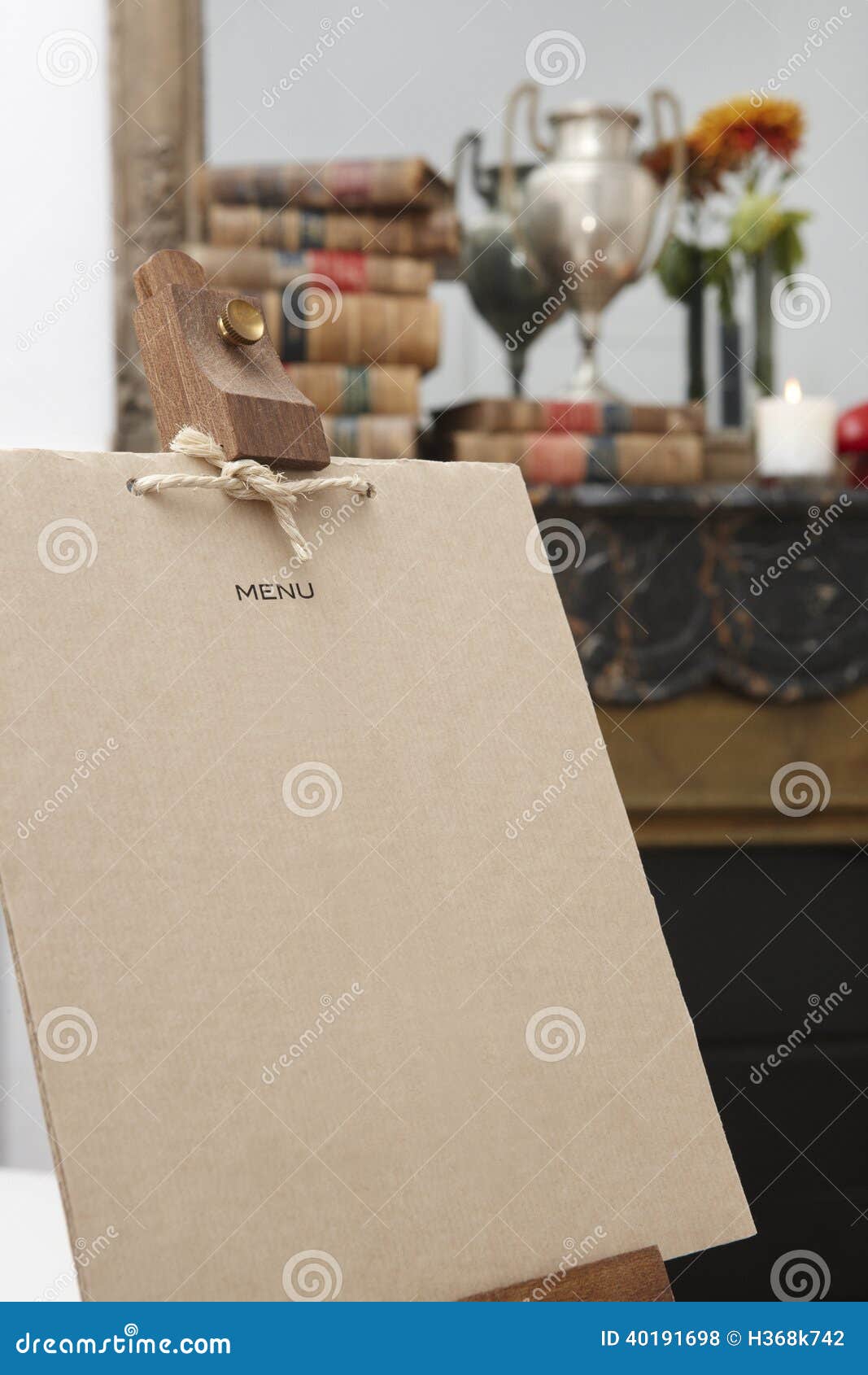 Strato Del Menu in Ristorante Antico Fotografia Stock - Immagine di ...