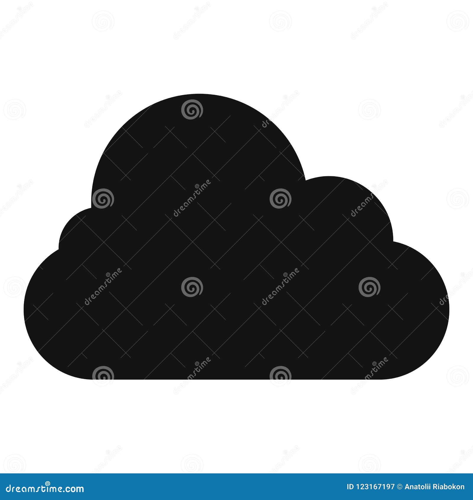 Stratus Icon, Simple Style. Stock Illustration - Illustration of icon ...