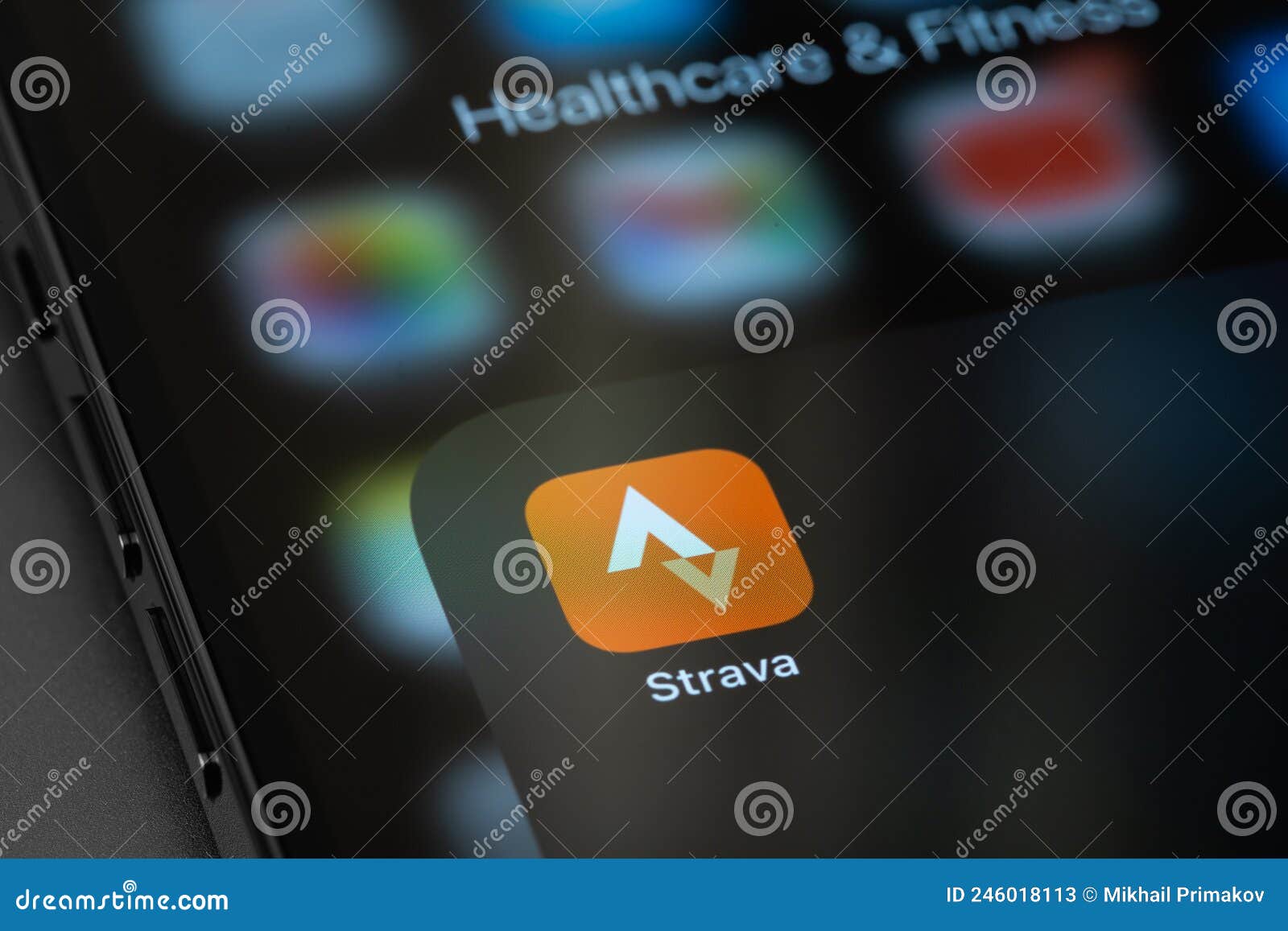 Strava Icon Mobile App on Screen Smartphone IPhone Editorial Stock ...