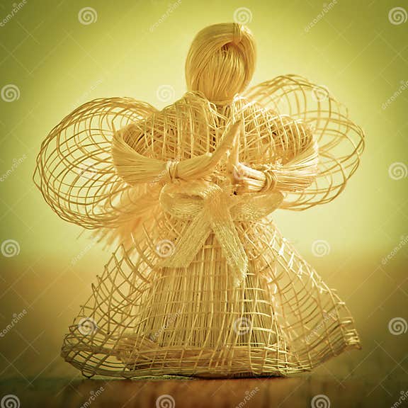 Straw angel. stock image. Image of december, christmas - 29404611