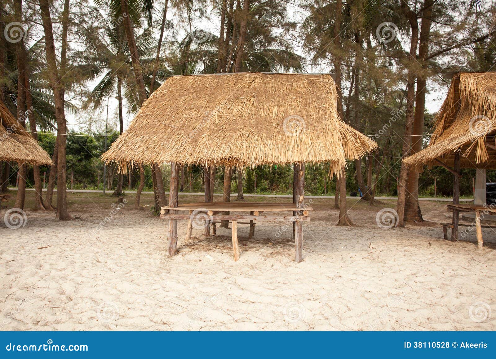 Straw arbour house stock photo. Image of phangan, nature - 38110528