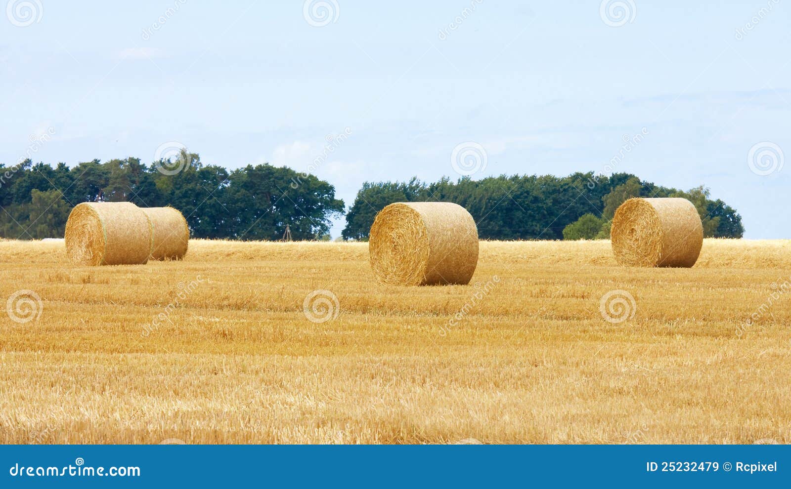 Straw bale stock image. Image of farmland, yellow, naturally - 25232479