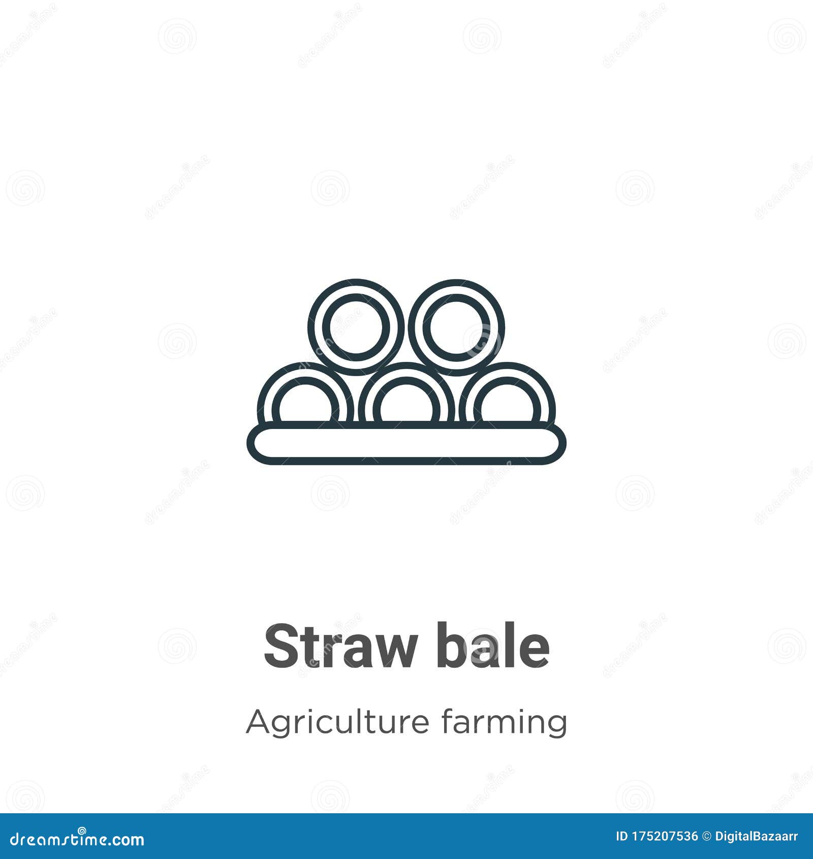 Bale Outline Icon Collection Or Set. Bale Thin Vector Line Art ...
