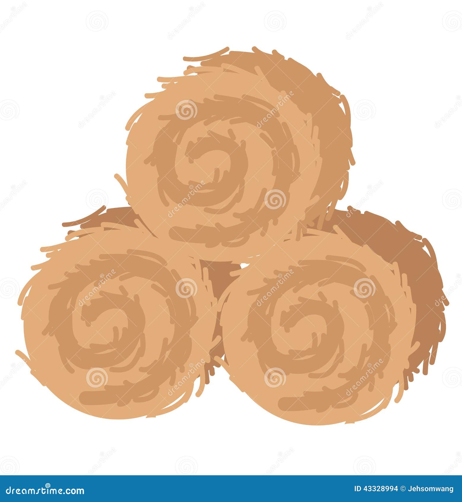 Straw Bales Vector Illustration | CartoonDealer.com #43328994