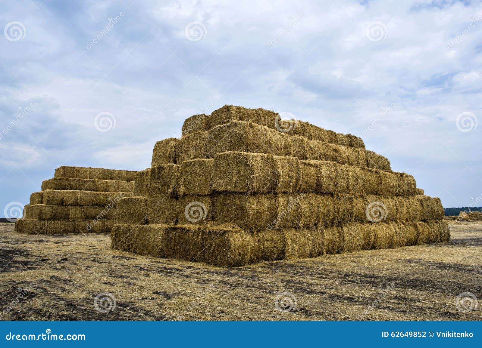 Straw bales pyramid stock photo. Image of bale, countryside - 62649852