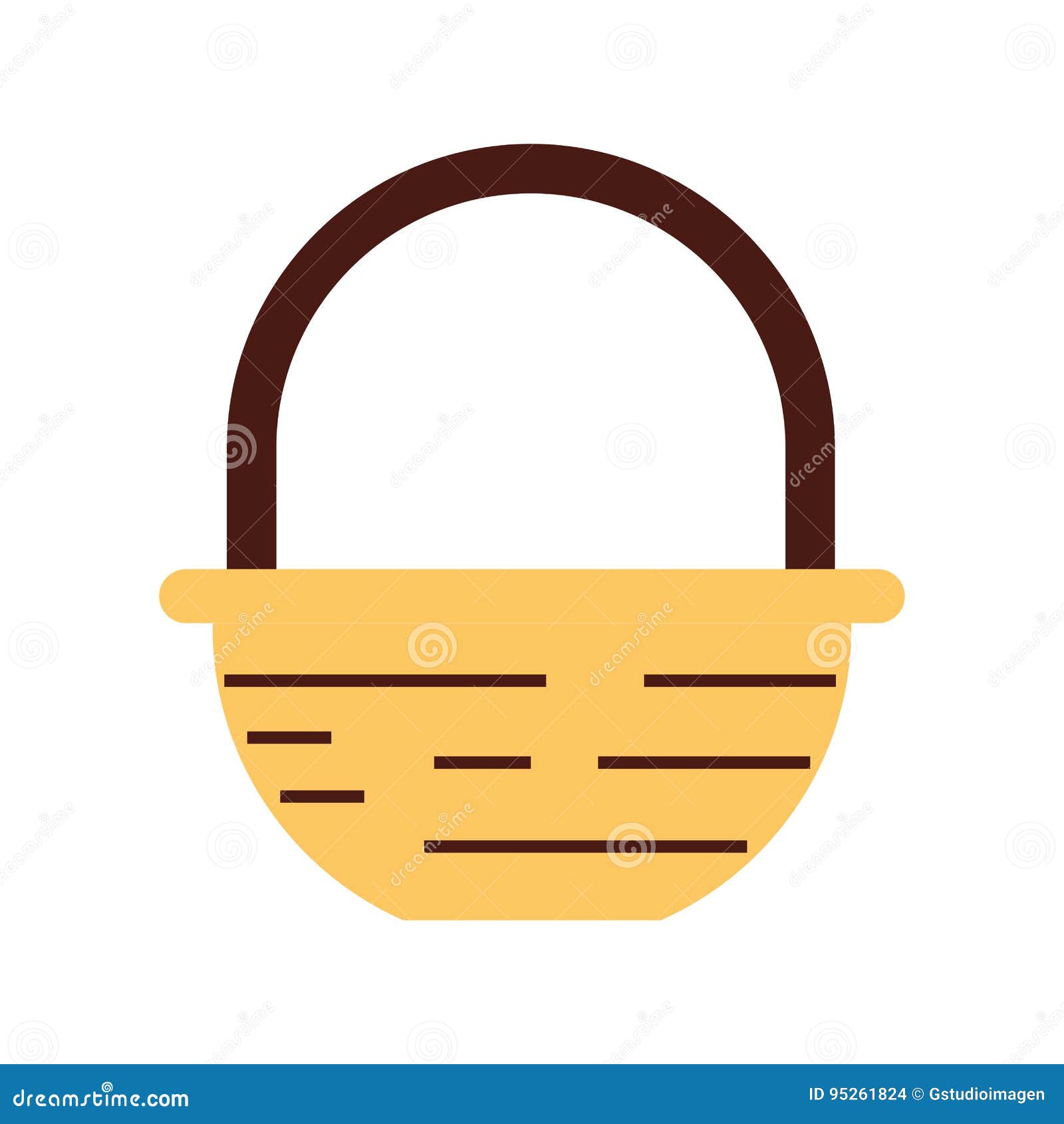 Straw Basket with Farm Product Stock Vector - Illustration of natural ...