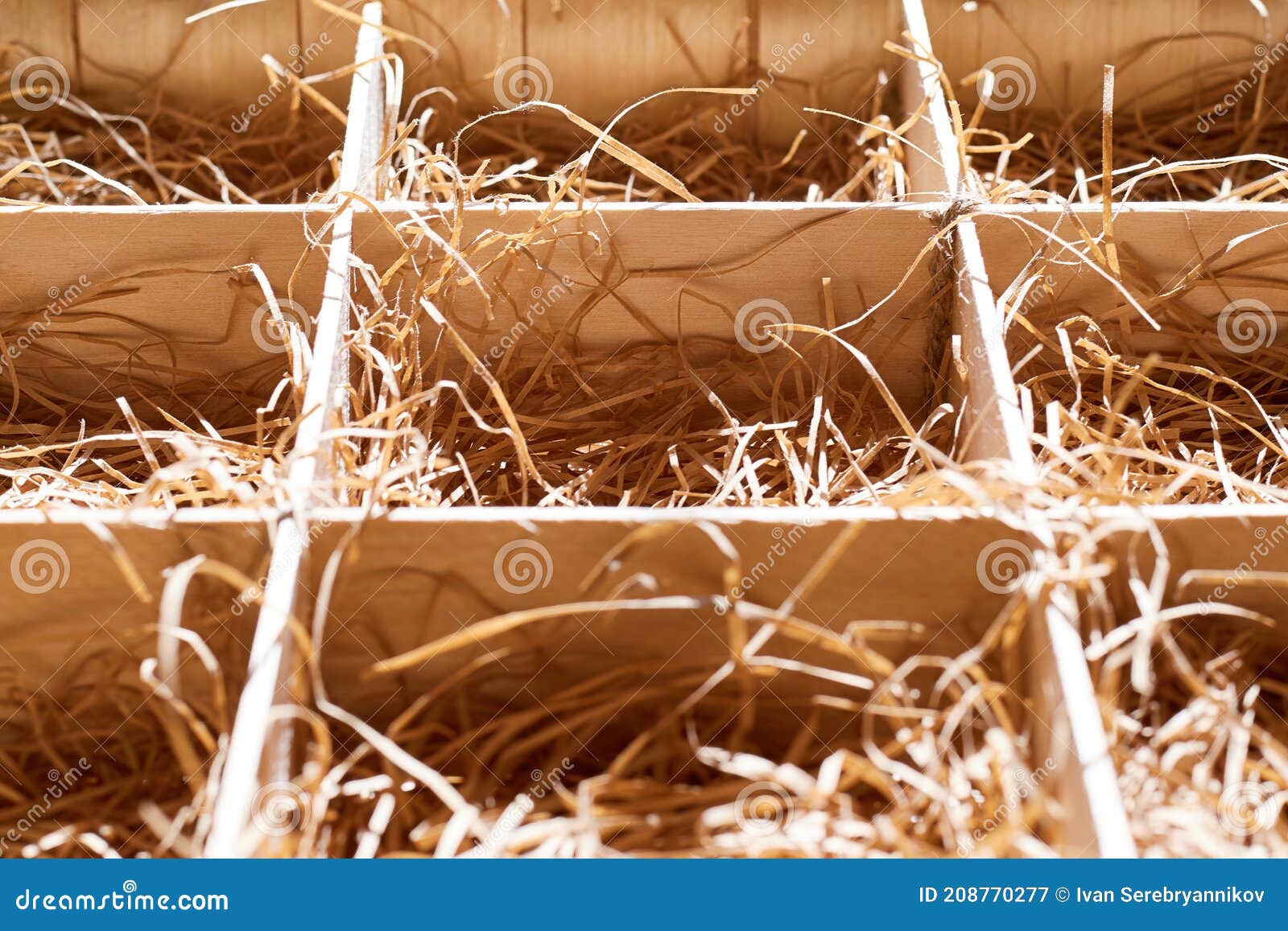 Straw Box for Food and Fragile Objects Stock Image - Image of divided ...