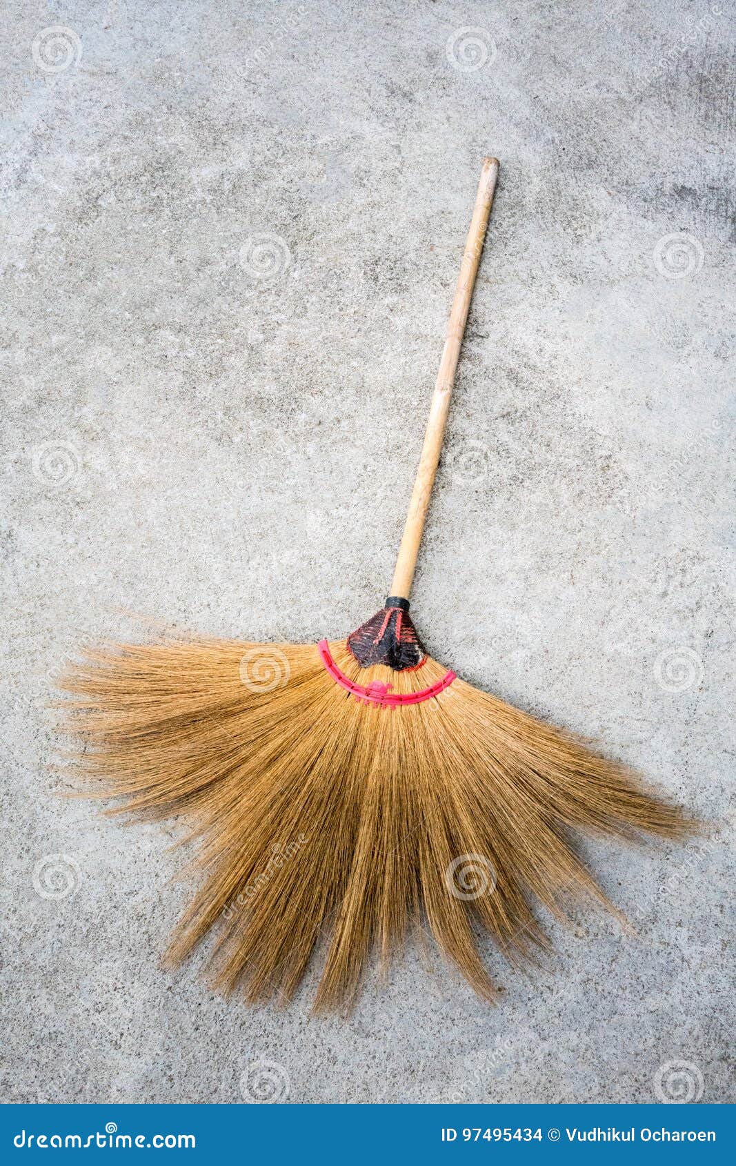 Straw Broom Stick Ready Fly or Sweep Stock Photo - Image of female ...