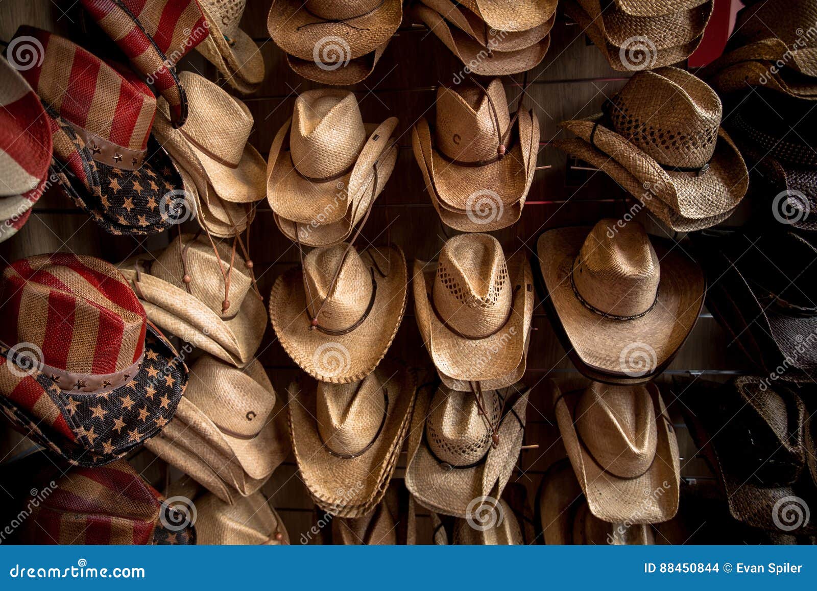 Straw cowboy hats stock photo. Image of america, clothing - 88450844