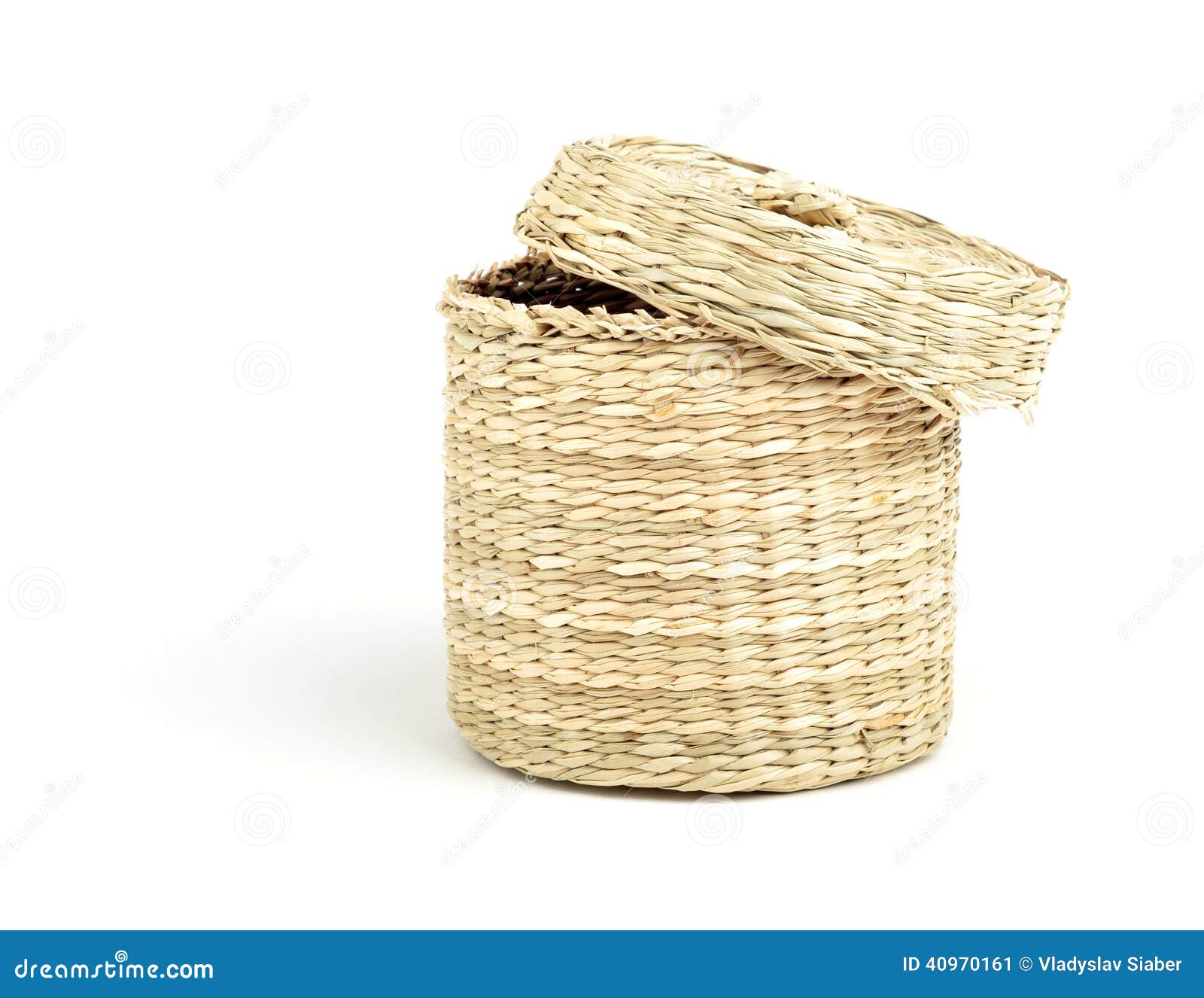 Straw Cylinder Box with Cap Stock Image - Image of vintage, pattern ...