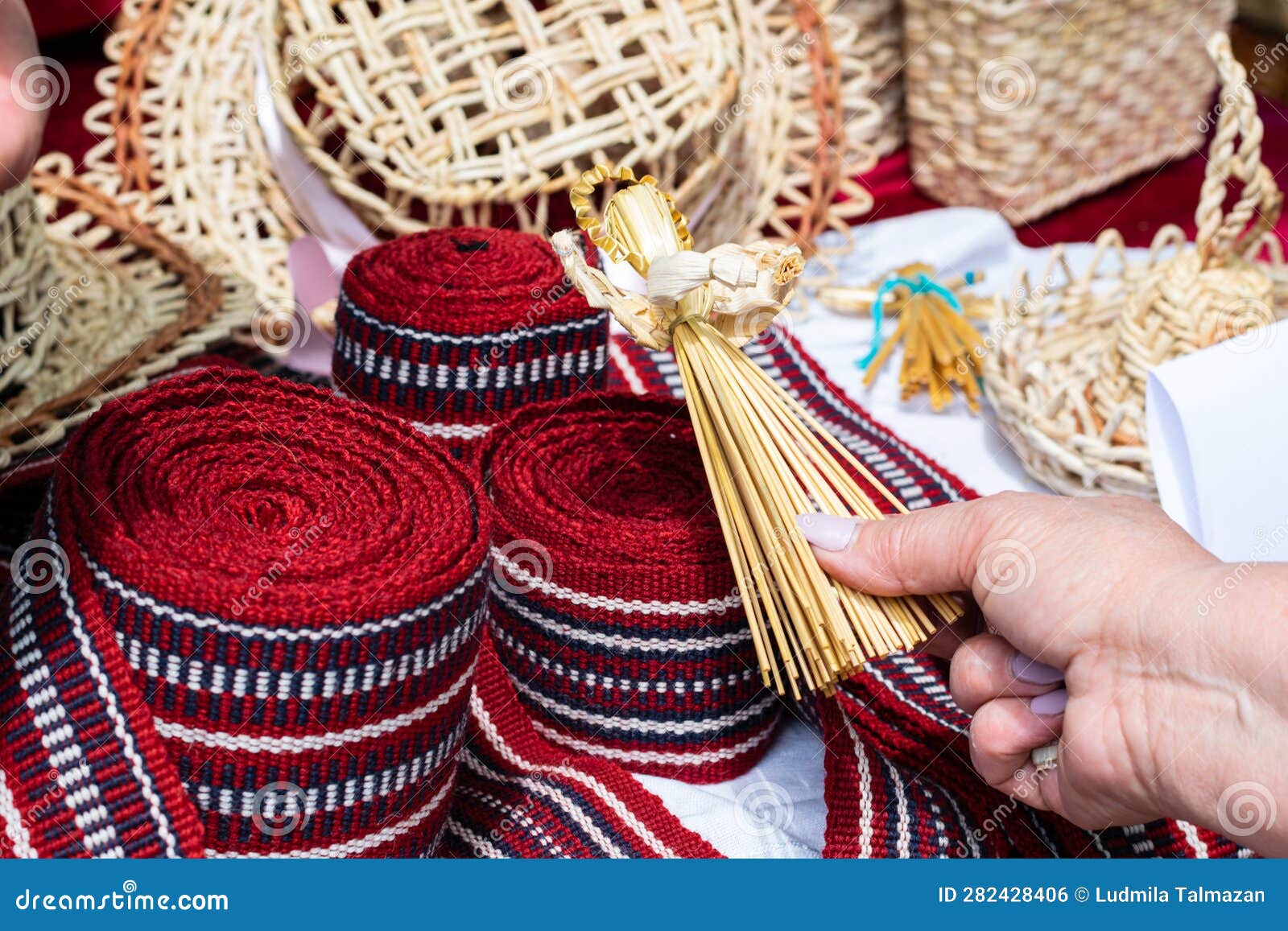 Straw Doll, Stall with Handmade Products Stock Photo - Image of buyer ...