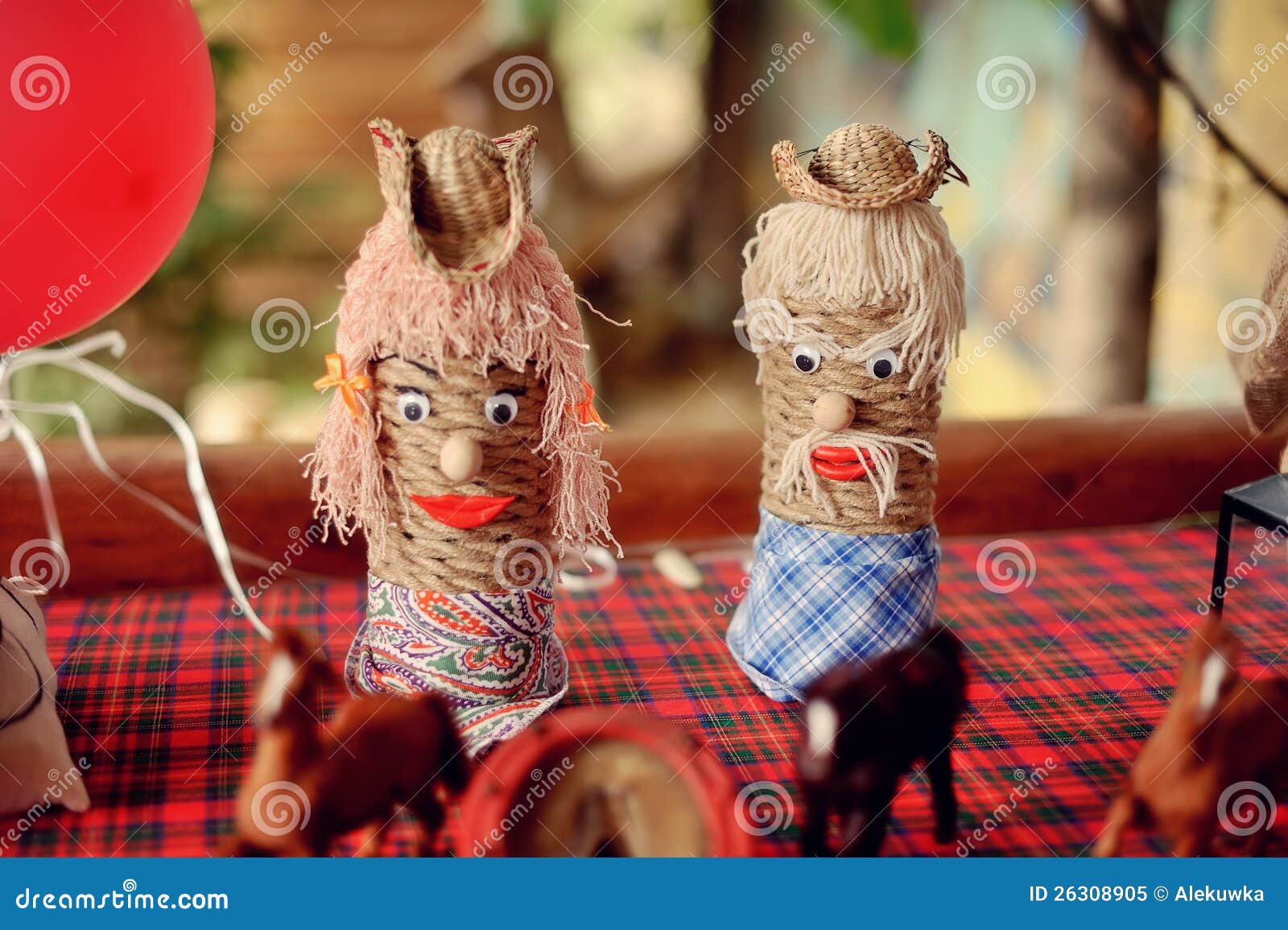 Straw dolls stock image. Image of natural, blue, stuffed - 26308905