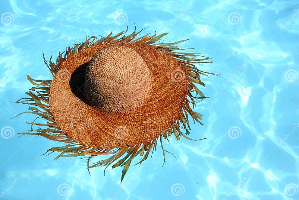 Straw Hat Floating stock photo. Image of straw, float, holiday - 161064