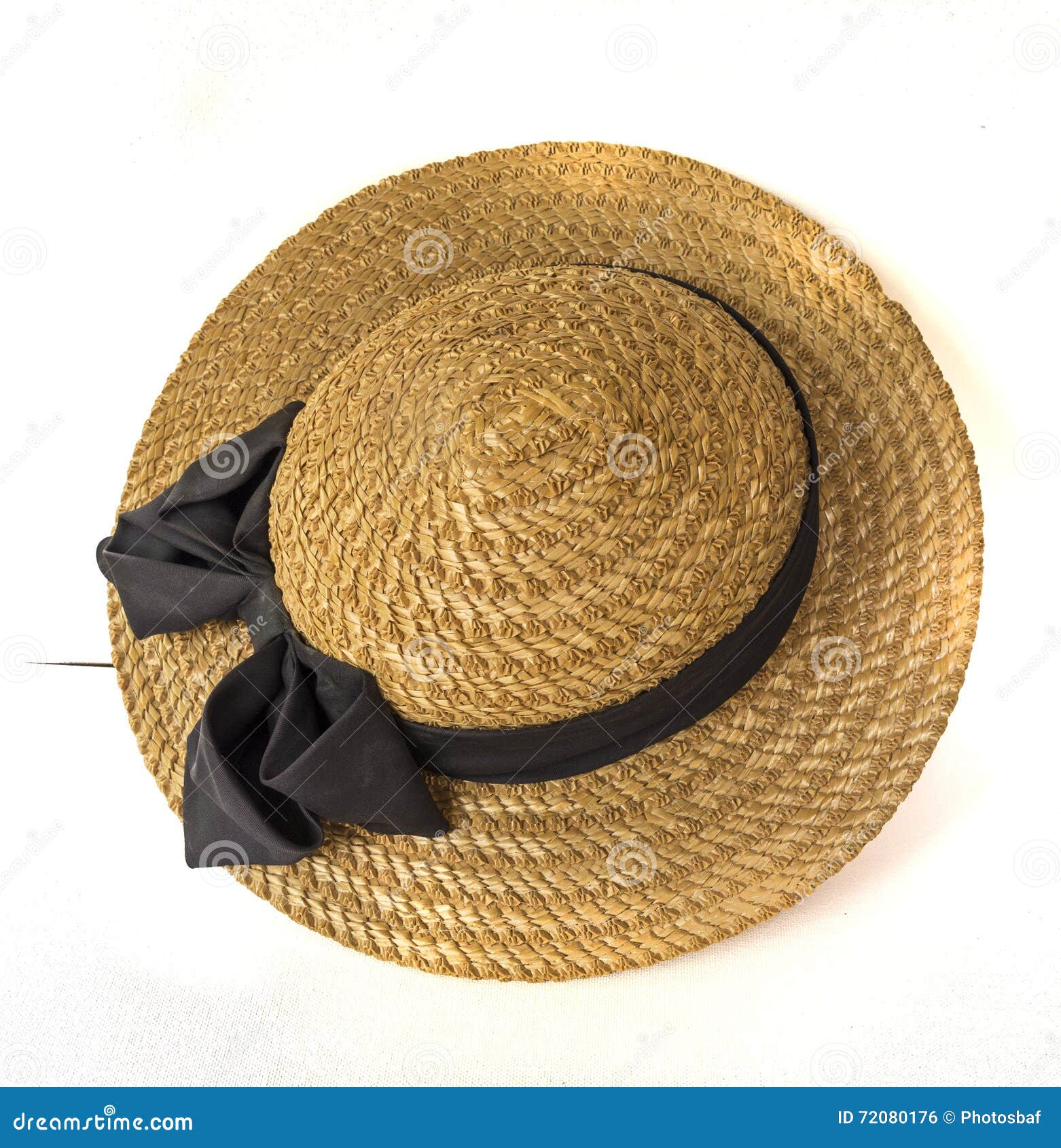 Straw Hat stock photo. Image of stylish, black, beach - 72080176