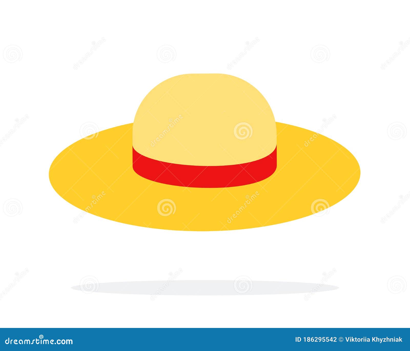 Straw Hat Vector Flat Isolated Stock Vector - Illustration of craft ...