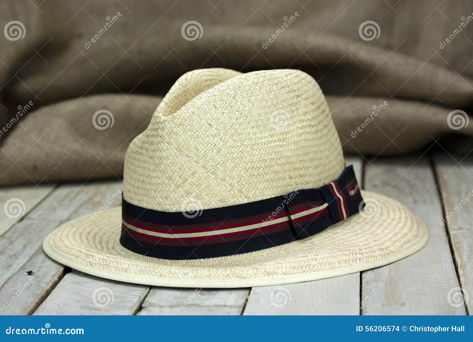 Straw Hat on Rustic Surface Stock Photo - Image of weathered, country ...