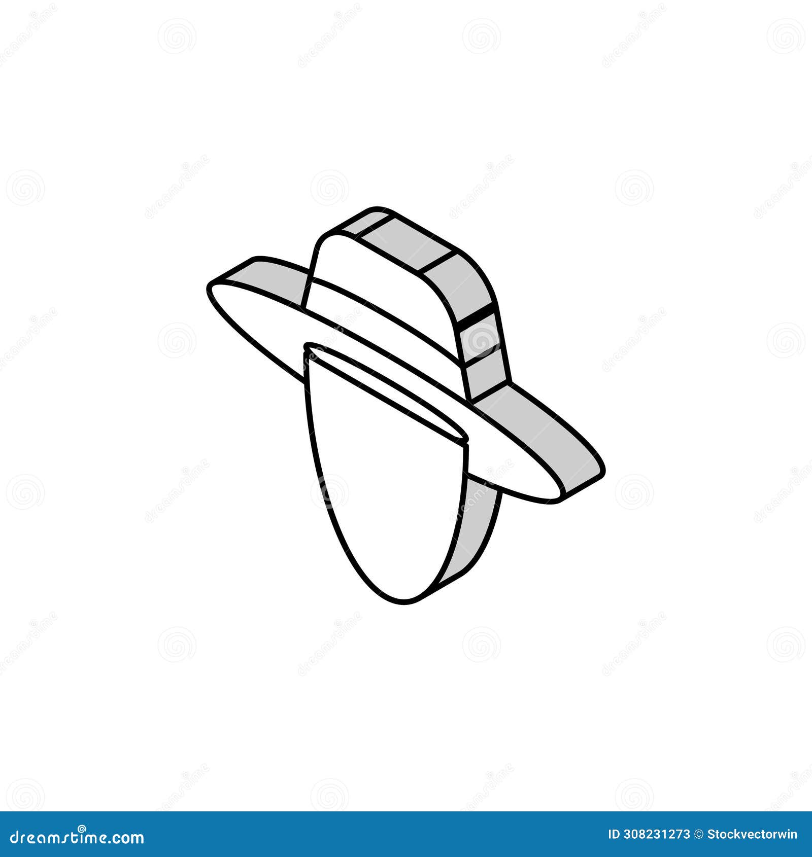 Straw Hat Summer Isometric Icon Vector Illustration Stock Illustration ...