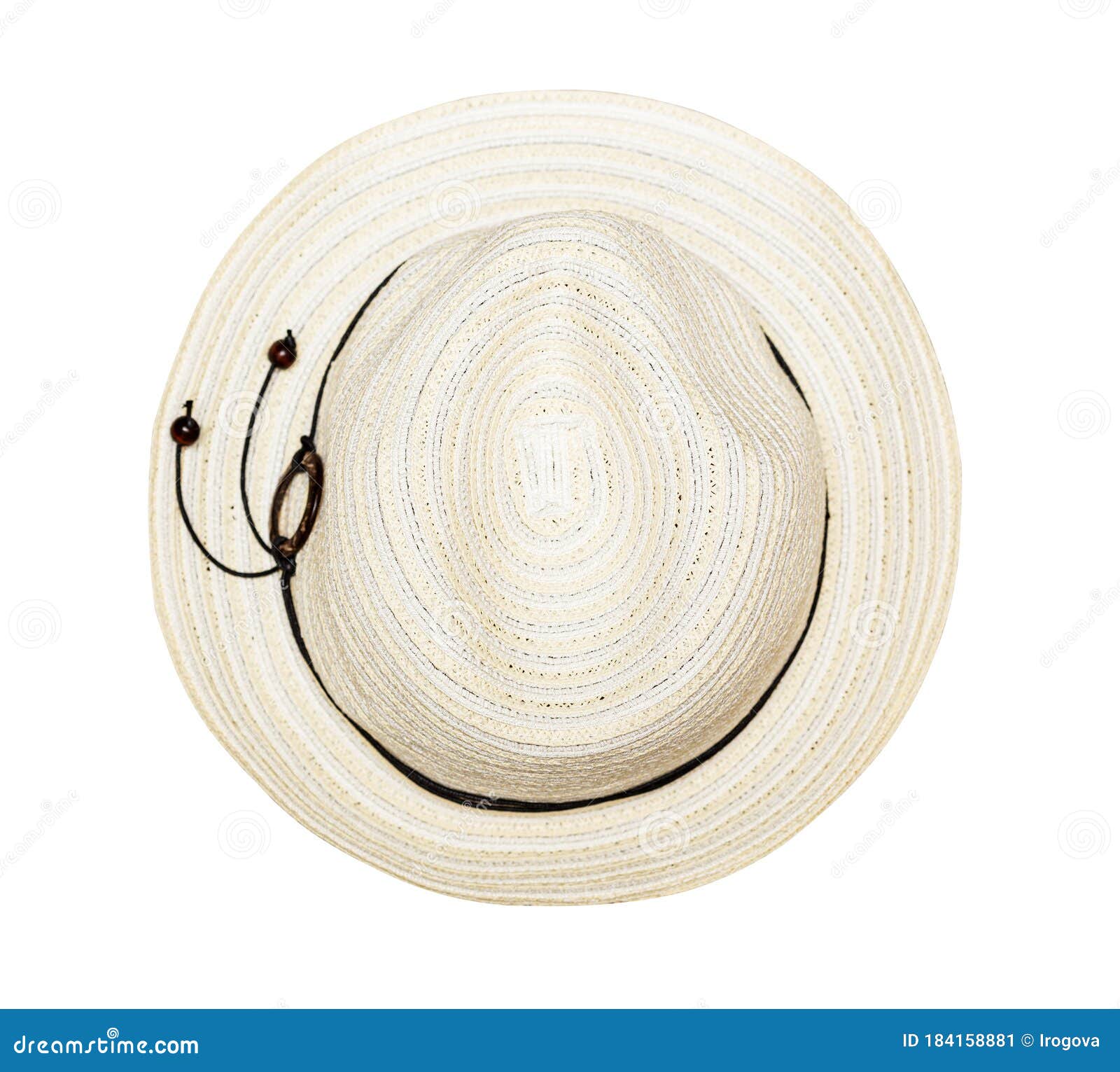 Straw hat, top view stock image. Image of fashion, accessory - 184158881
