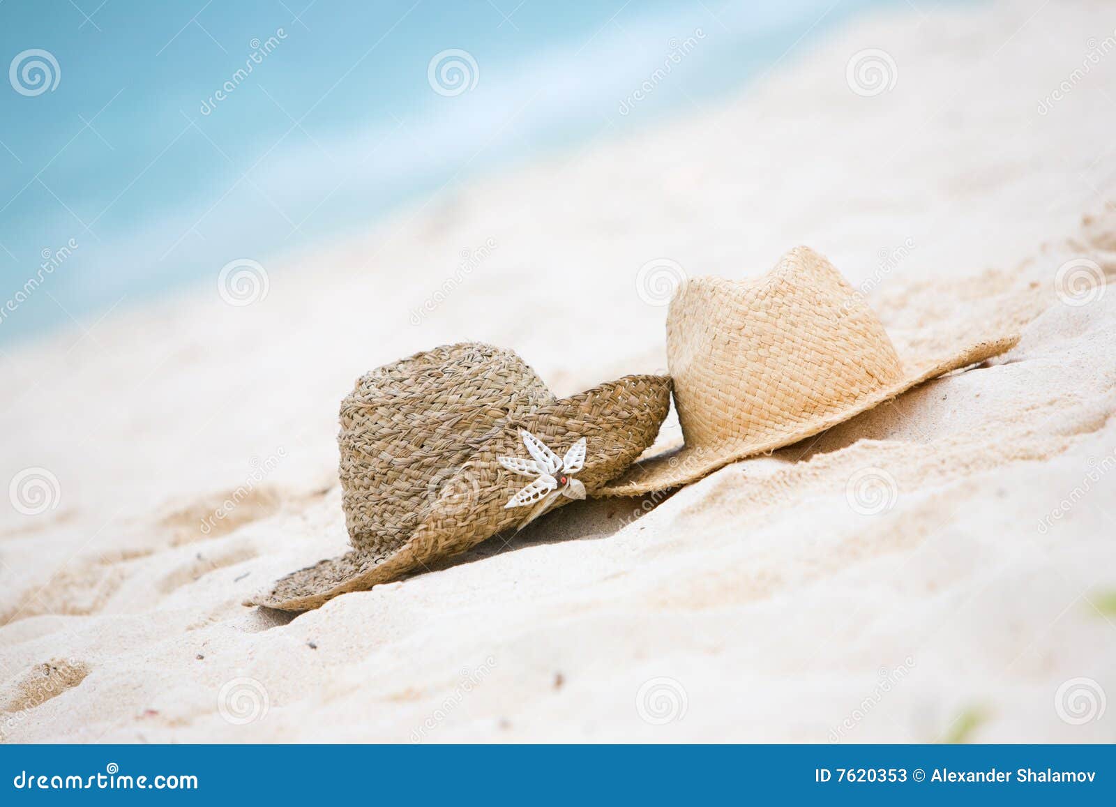 Straw Hats stock image. Image of ocean, sunny, tropical - 7620353