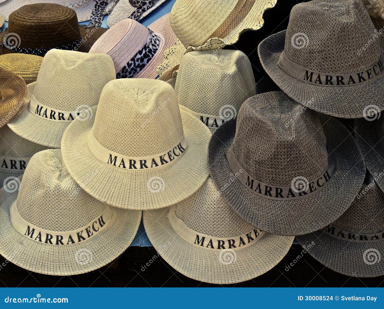 Hats in a Souk in Marrakech, Morocco Stock Photo - Image of marrakech ...