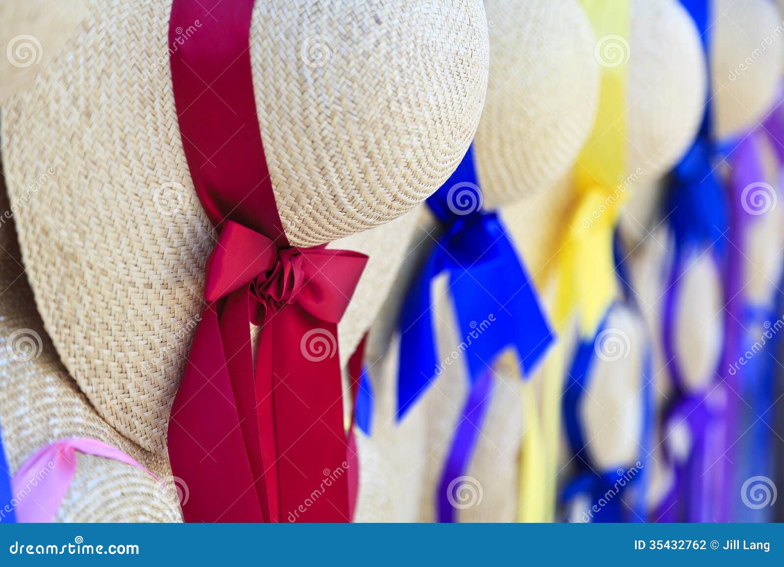 Straw Hats for Women stock photo. Image of ribbons, headwear - 35432762