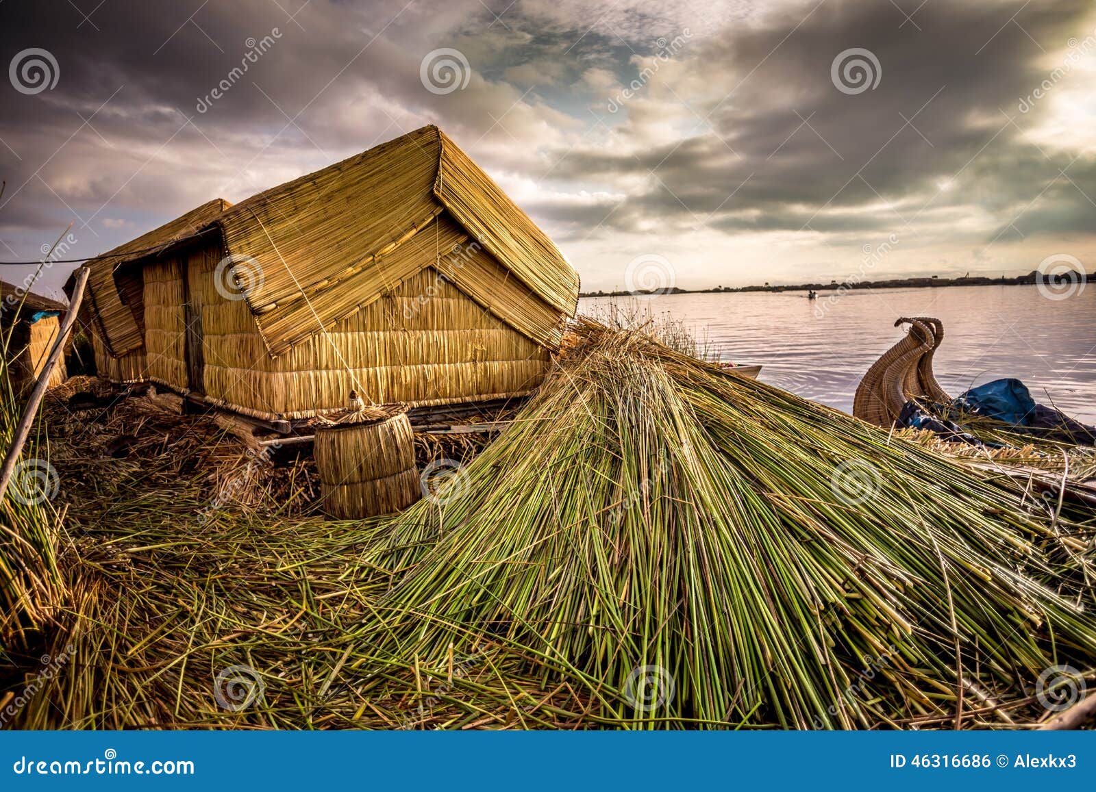 Straw hut stock photo. Image of island, exotic, tribal - 46316686
