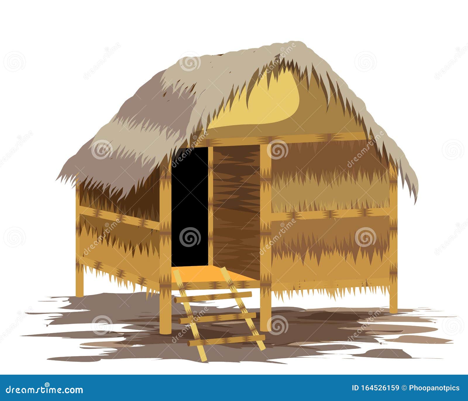 Straw hut vector design stock vector. Illustration of home - 164526159