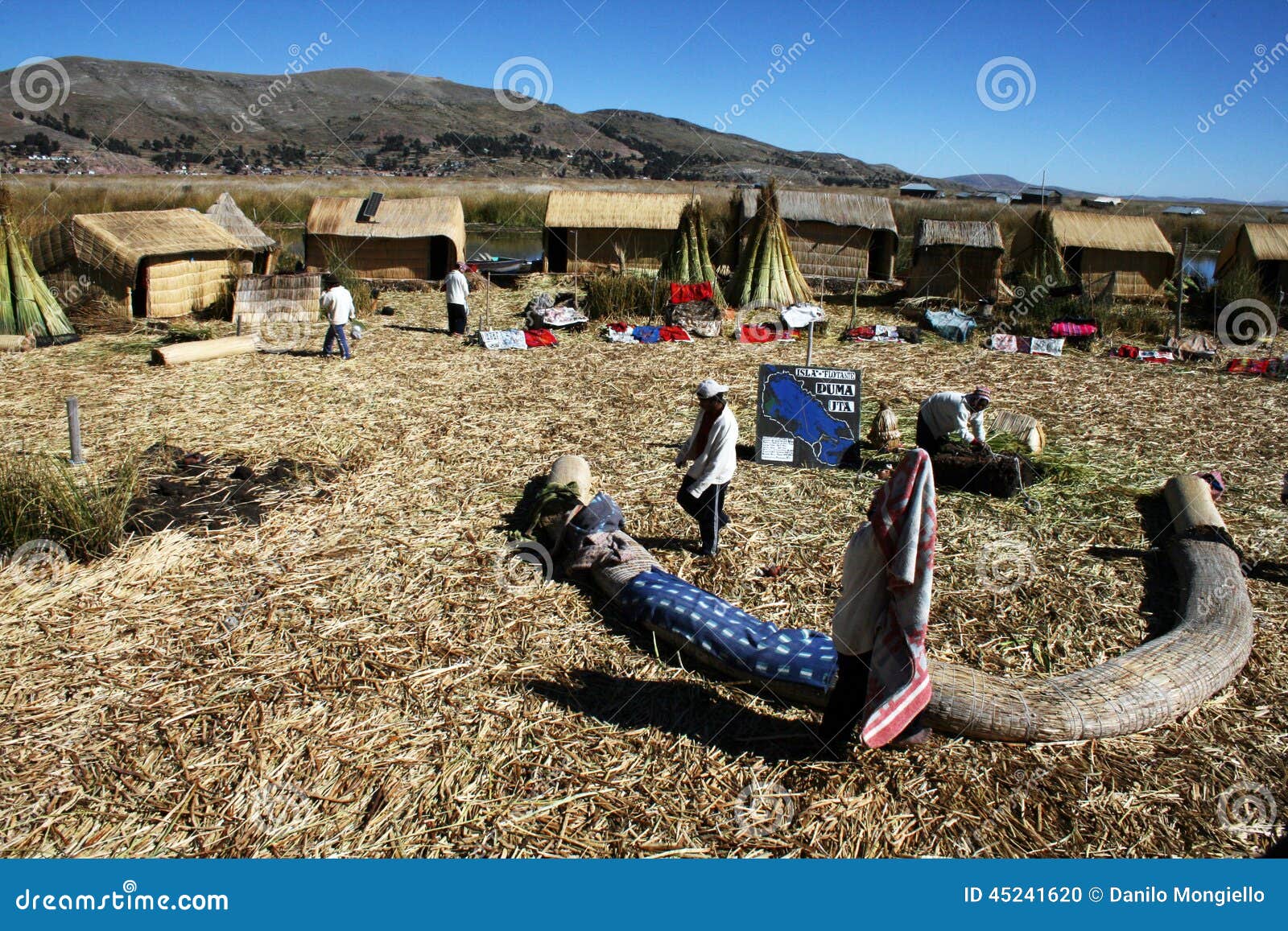 Straw island editorial image. Image of village, andes - 45241620