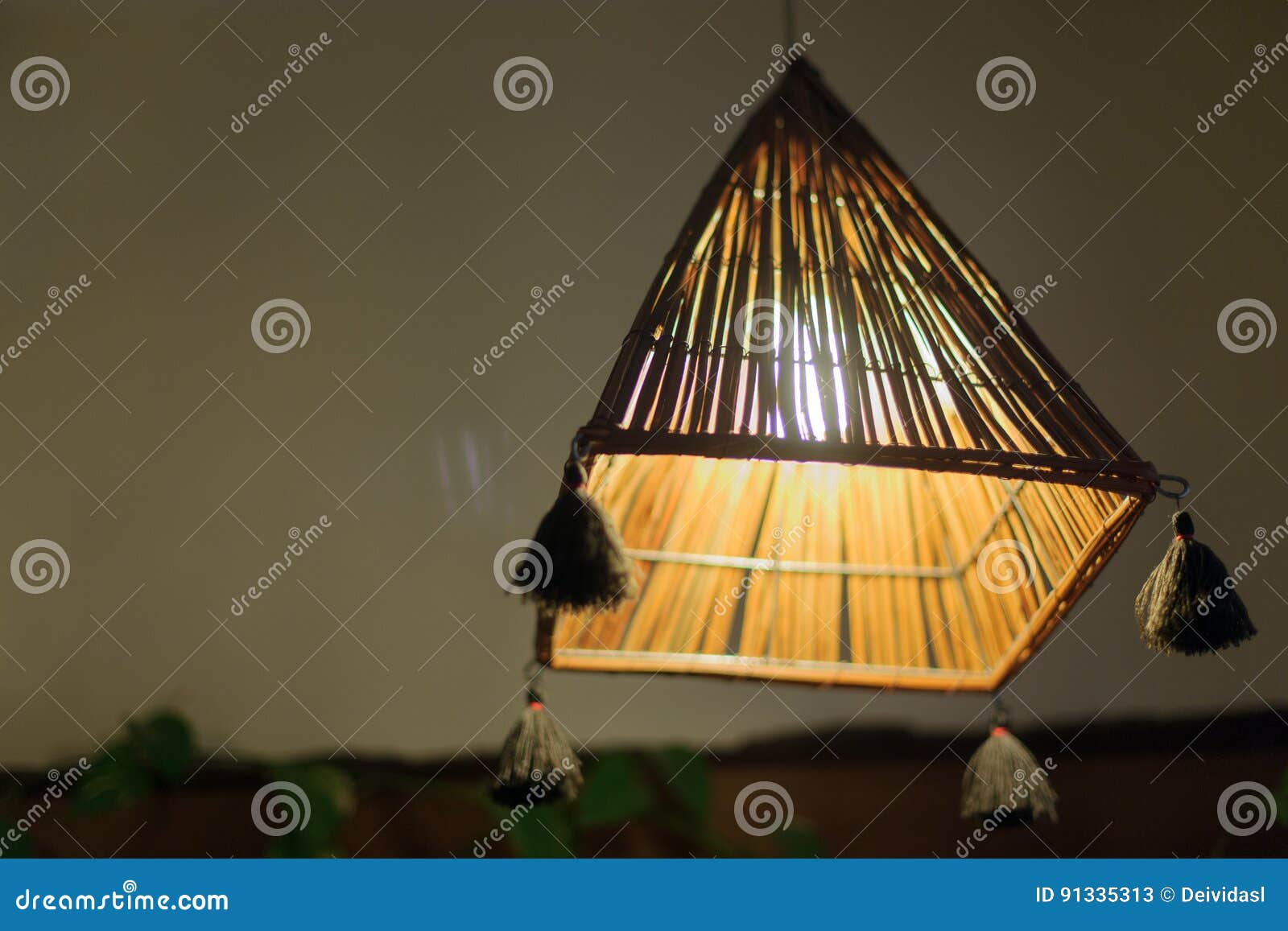 Straw lamp stock image. Image of closeup, hanging, bulb - 91335313