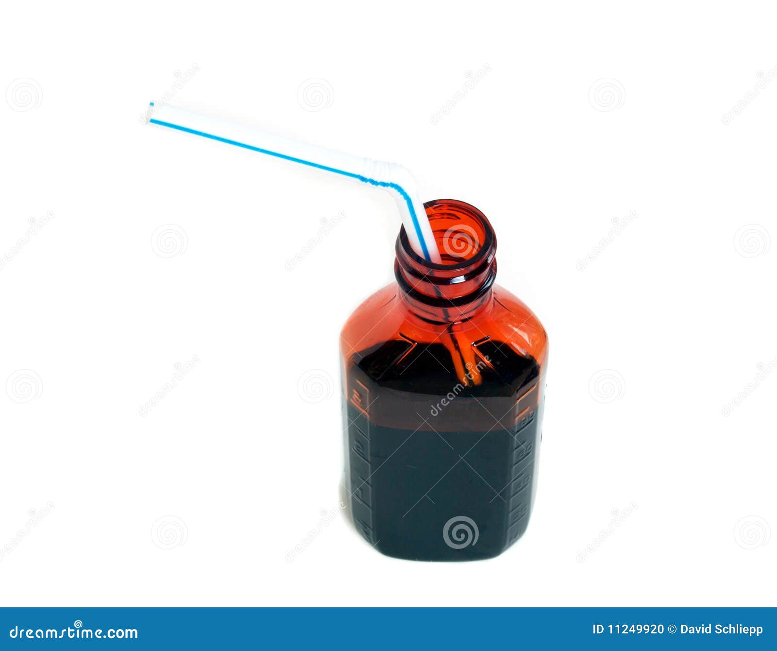 Straw in Medicine Bottle stock photo. Image of drugs - 11249920
