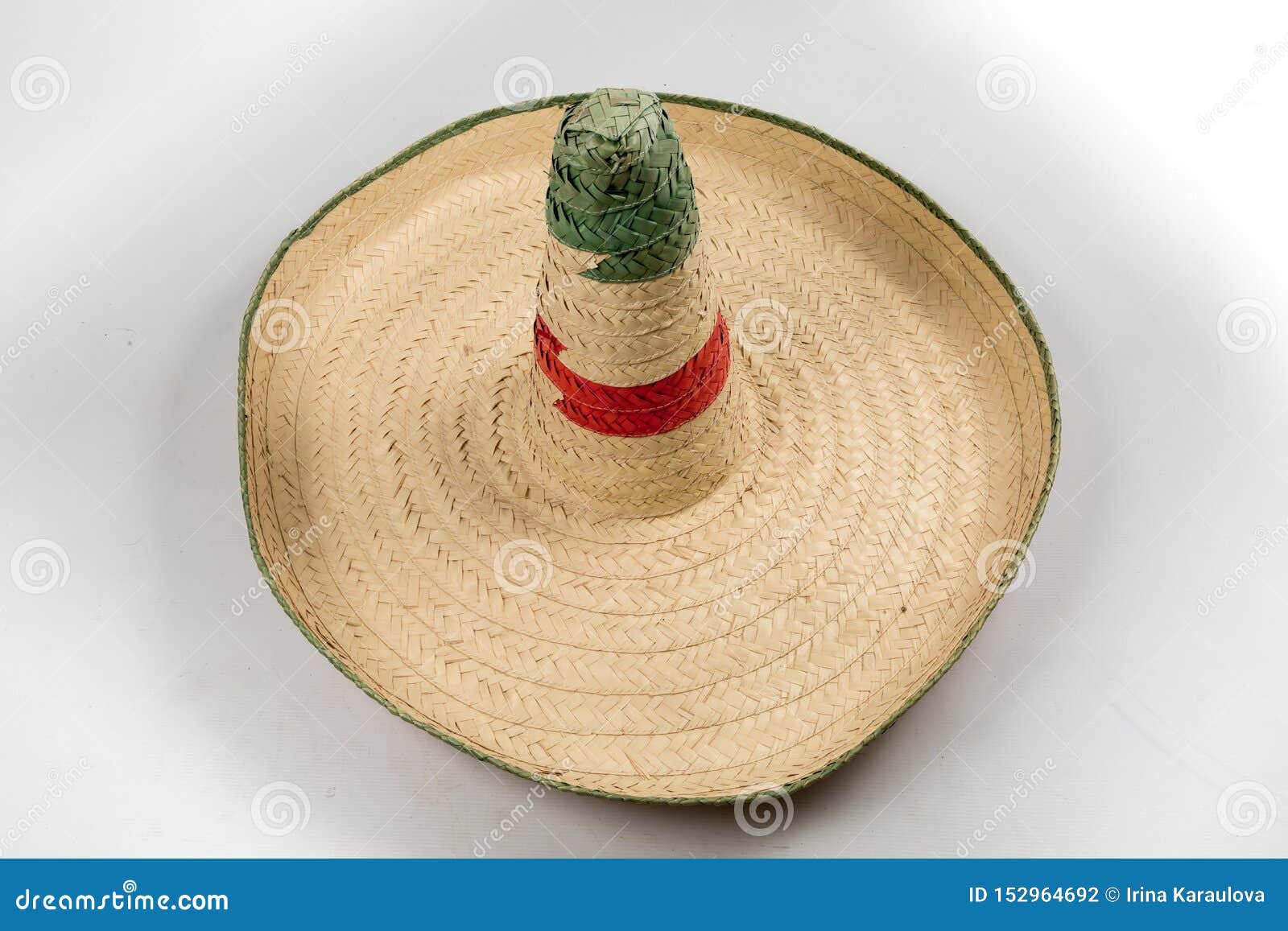The Straw Mexican Sombrero Hat On White Background Isolated Royalty ...