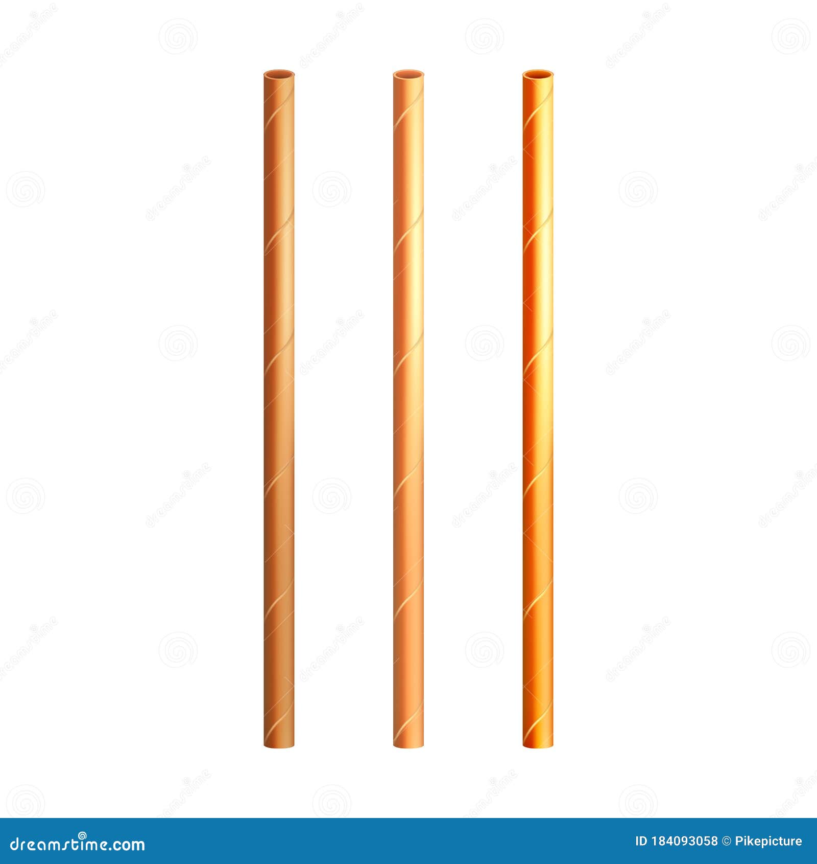 Straw Paper Drinking Pipe Accessory Set Vector Stock Vector ...