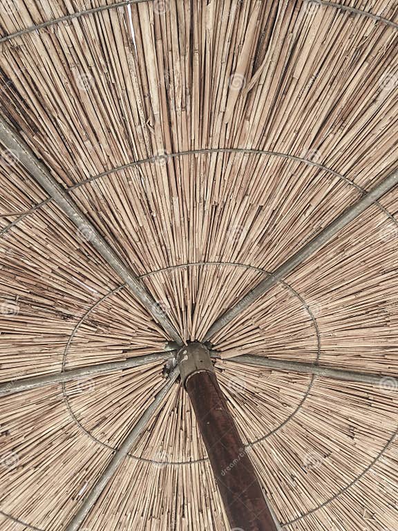 Straw Parasol As a Background Stock Photo - Image of yellow, travel ...