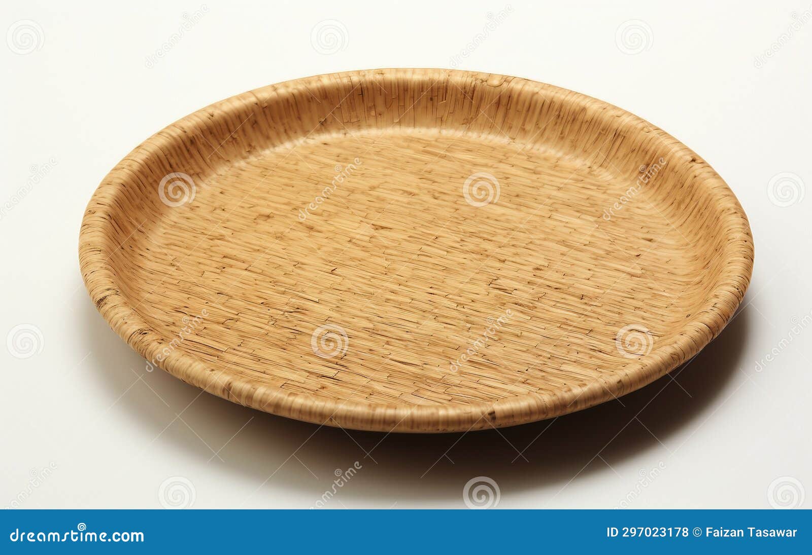 Straw Plate on Background -Generative Ai Stock Illustration ...